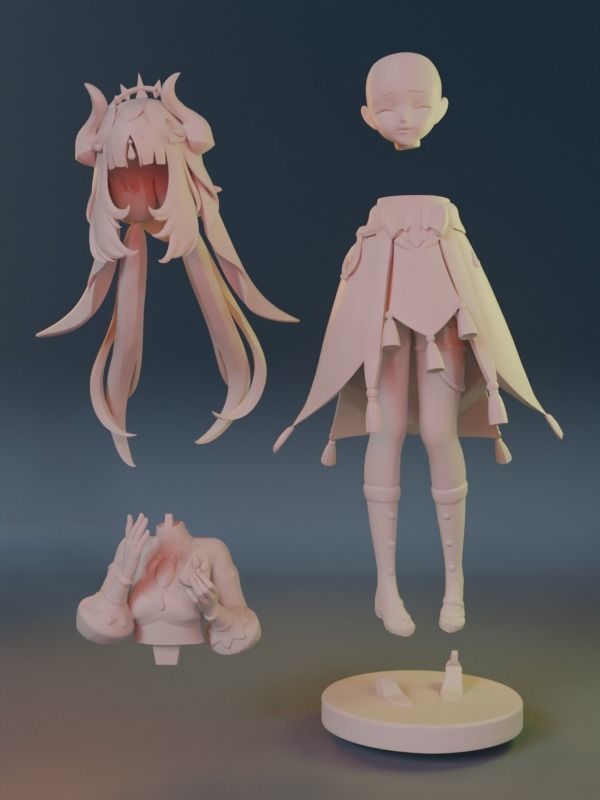 NILOU GENSHIN IMPACT 3D PRINTABLE FIGURINE 3D model 3D printable | CGTrader