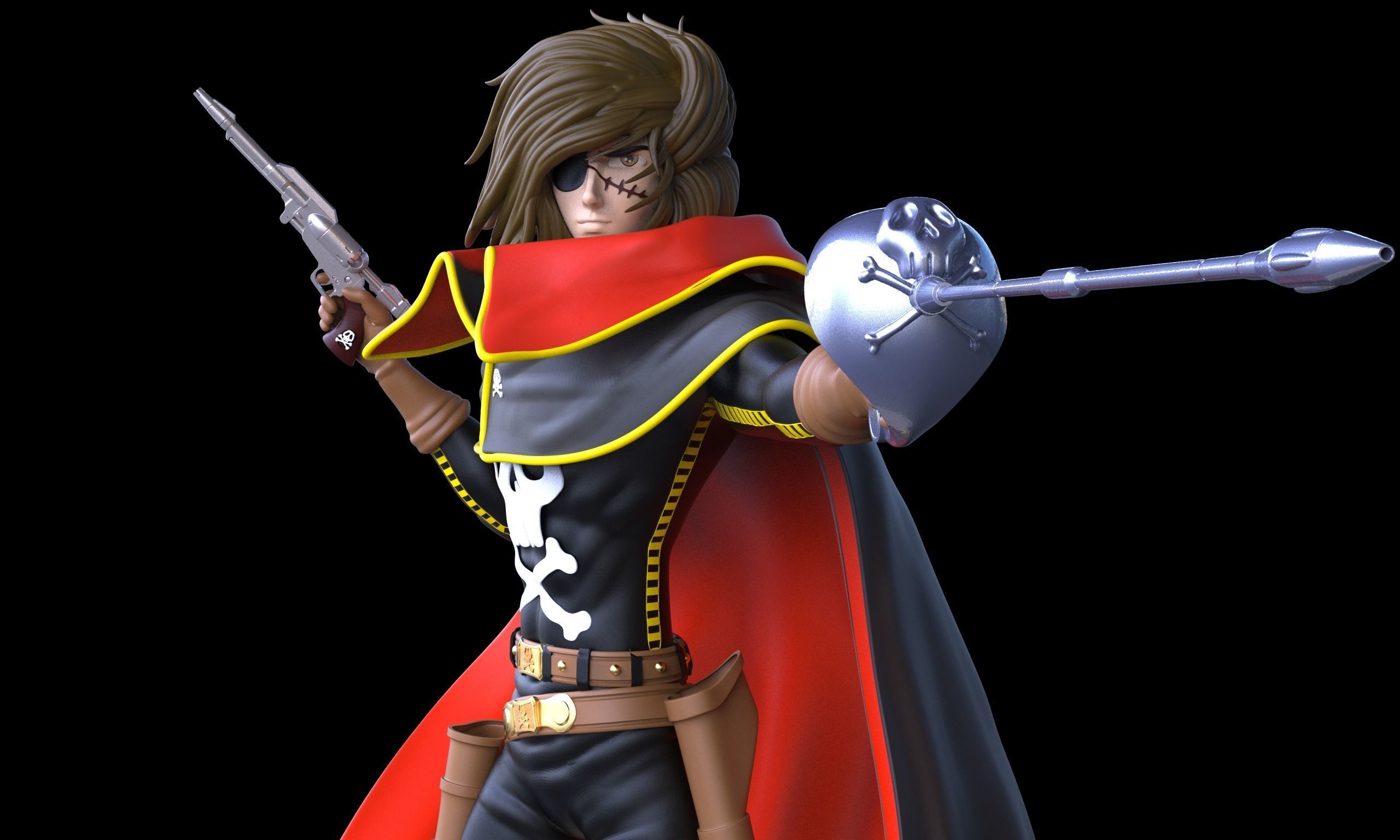 Albator captain harlock V2 fan art 3D model 3D printable | CGTrader