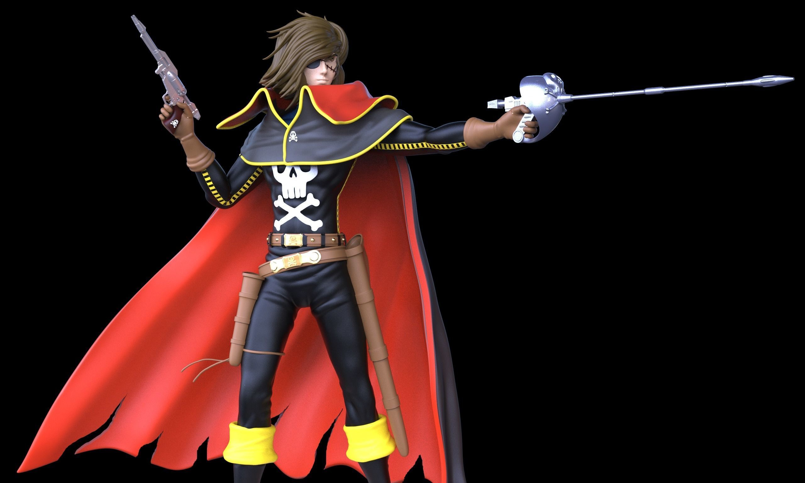 Albator captain harlock V2 fan art 3D model 3D printable | CGTrader