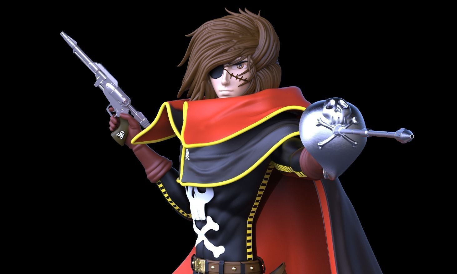 Albator captain harlock V2 fan art 3D model 3D printable | CGTrader