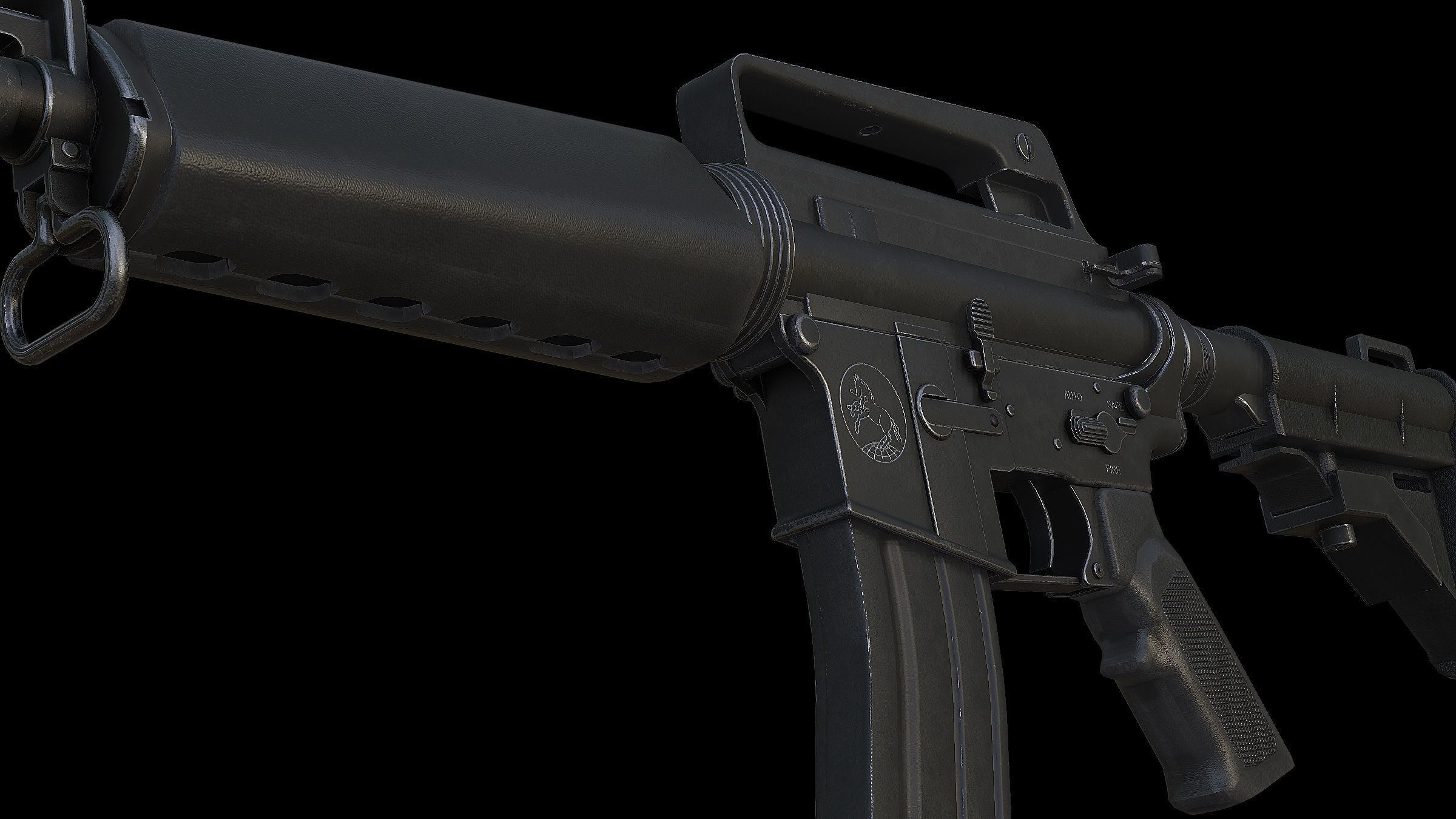 M16A1 and XM177 Custom 3D model | CGTrader