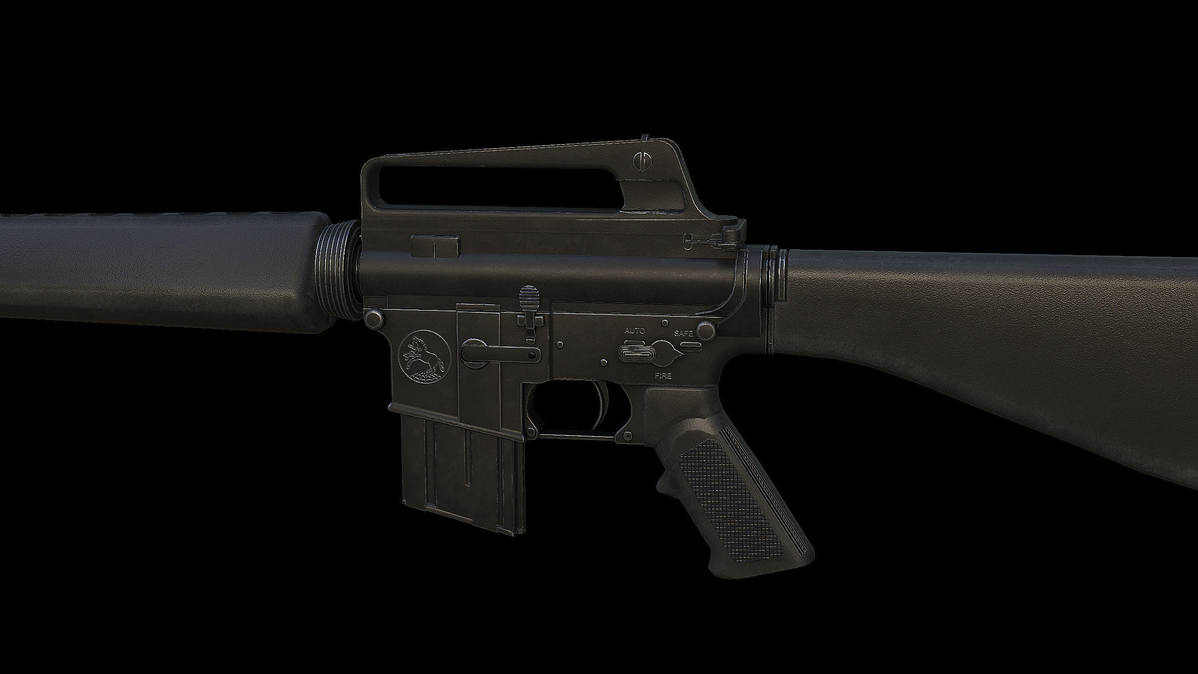 M16A1 and XM177 Custom 3D model | CGTrader