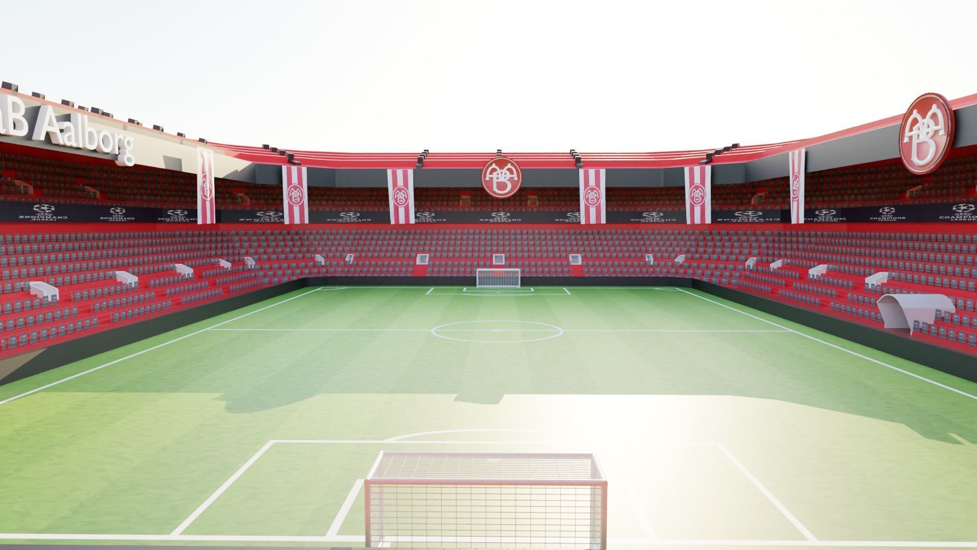 3D model AaB Aalborg Football Stadium VR / AR / low-poly | CGTrader