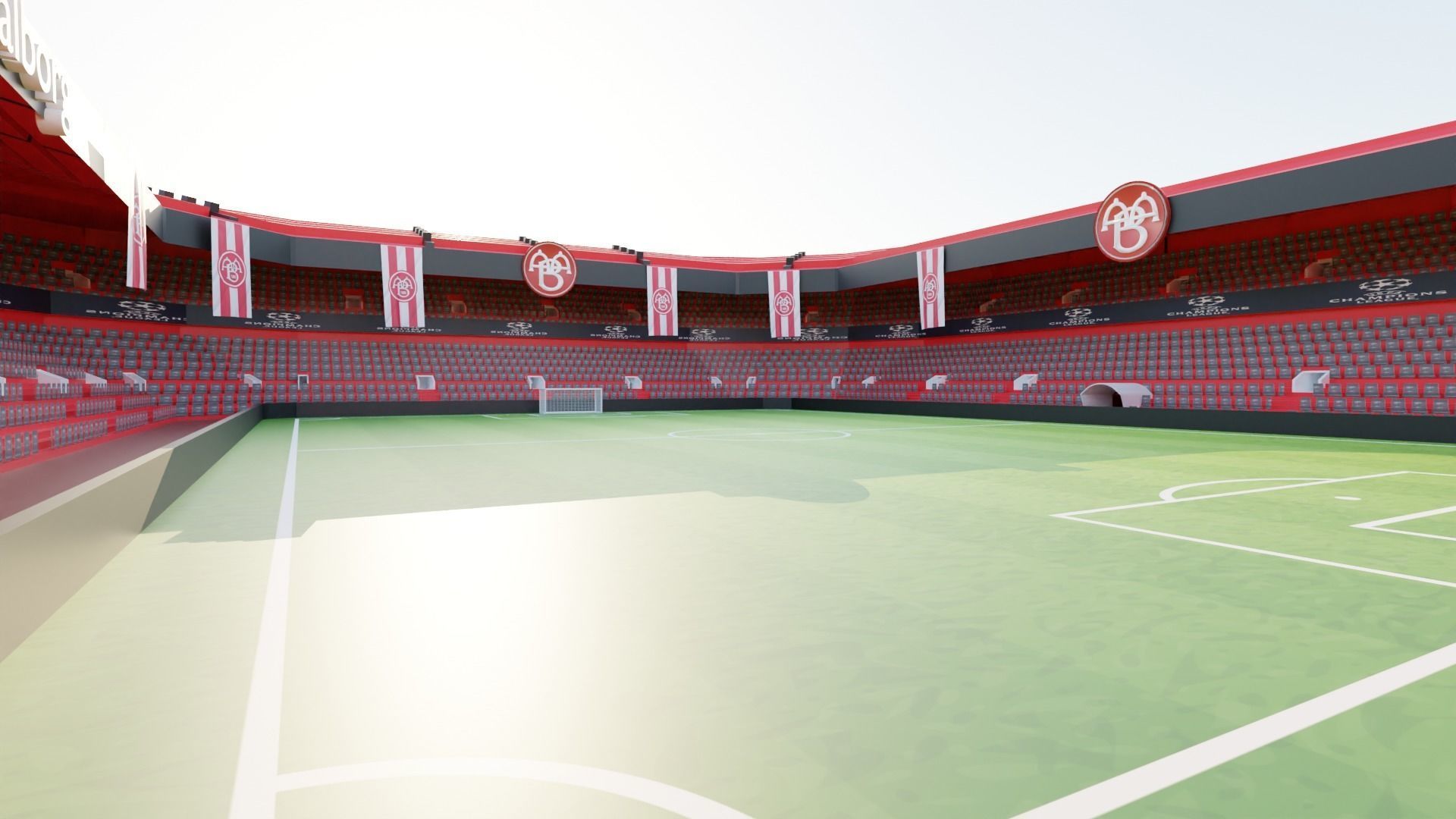 3D model AaB Aalborg Football Stadium VR / AR / low-poly | CGTrader