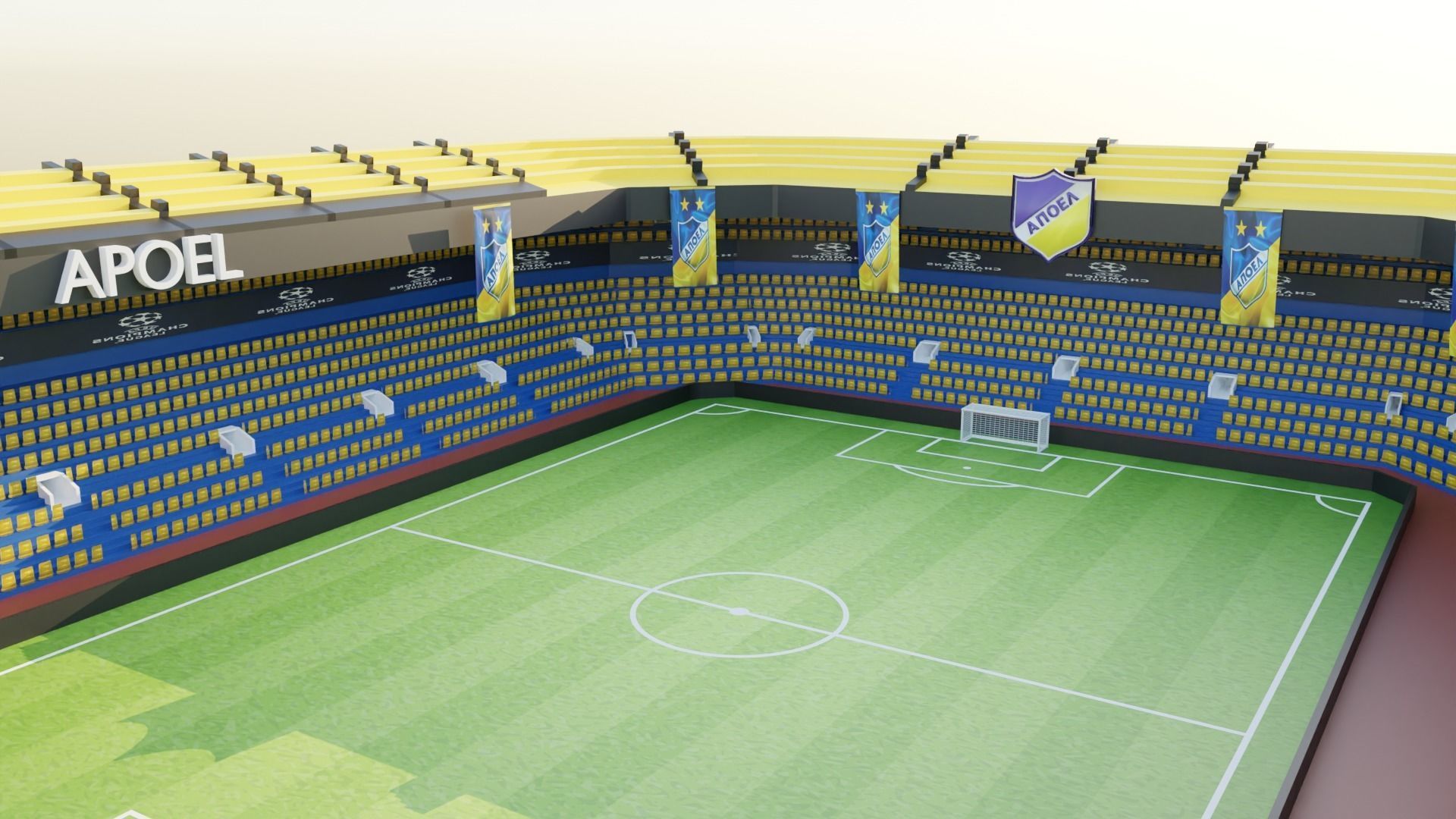 3D model APOEL Football Stadium VR / AR / low-poly | CGTrader