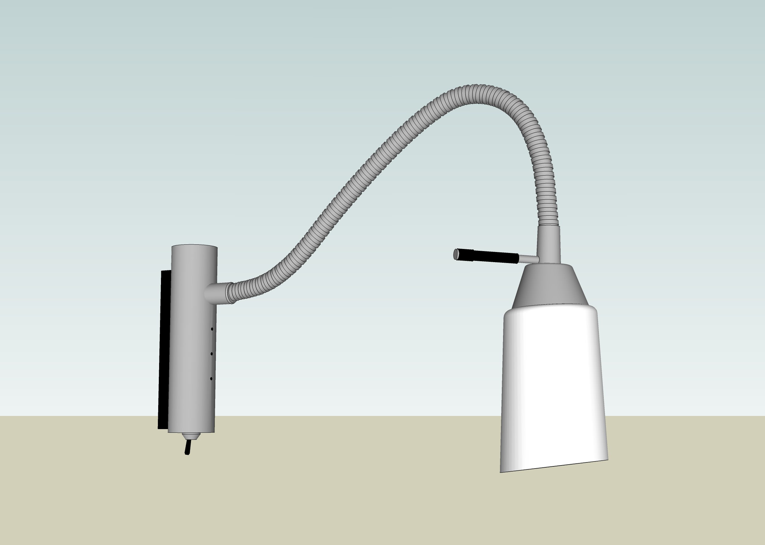 reading wall lamp 3D model | CGTrader