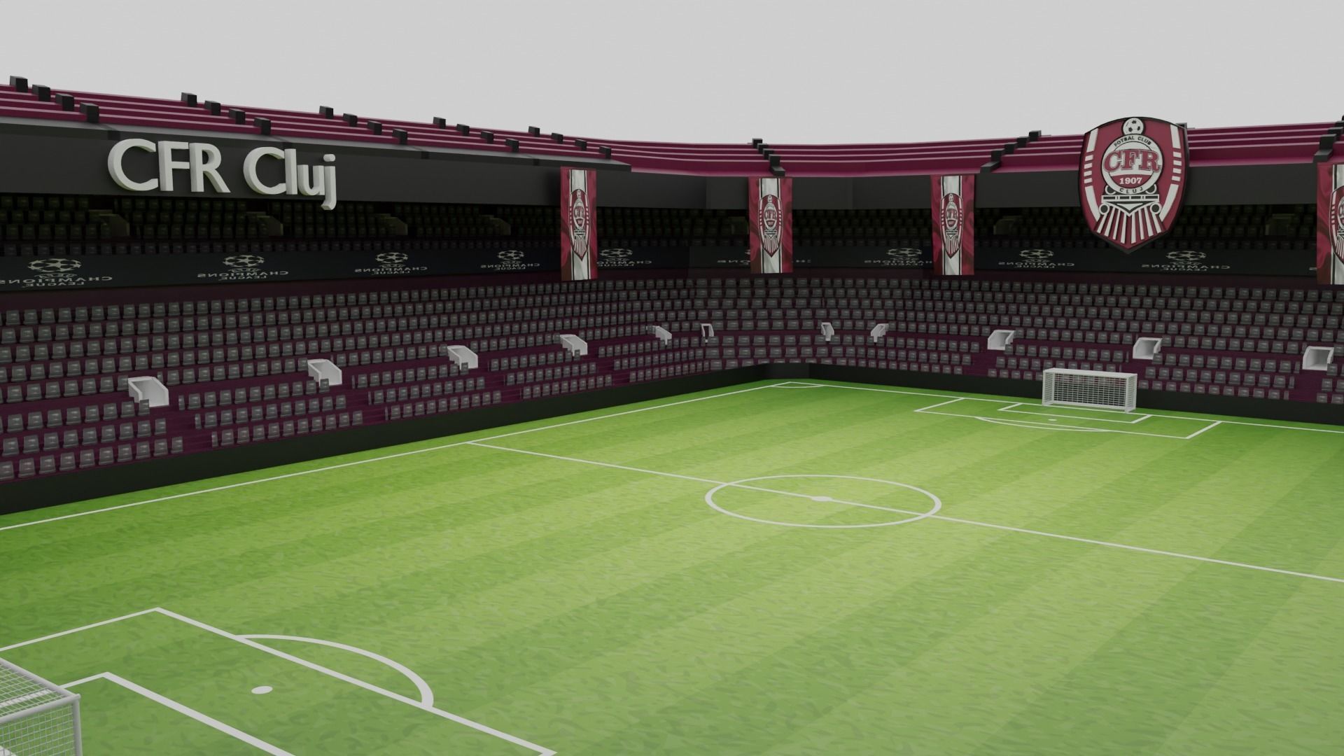 3D model CFR Cluj Football Stadium VR / AR / low-poly | CGTrader