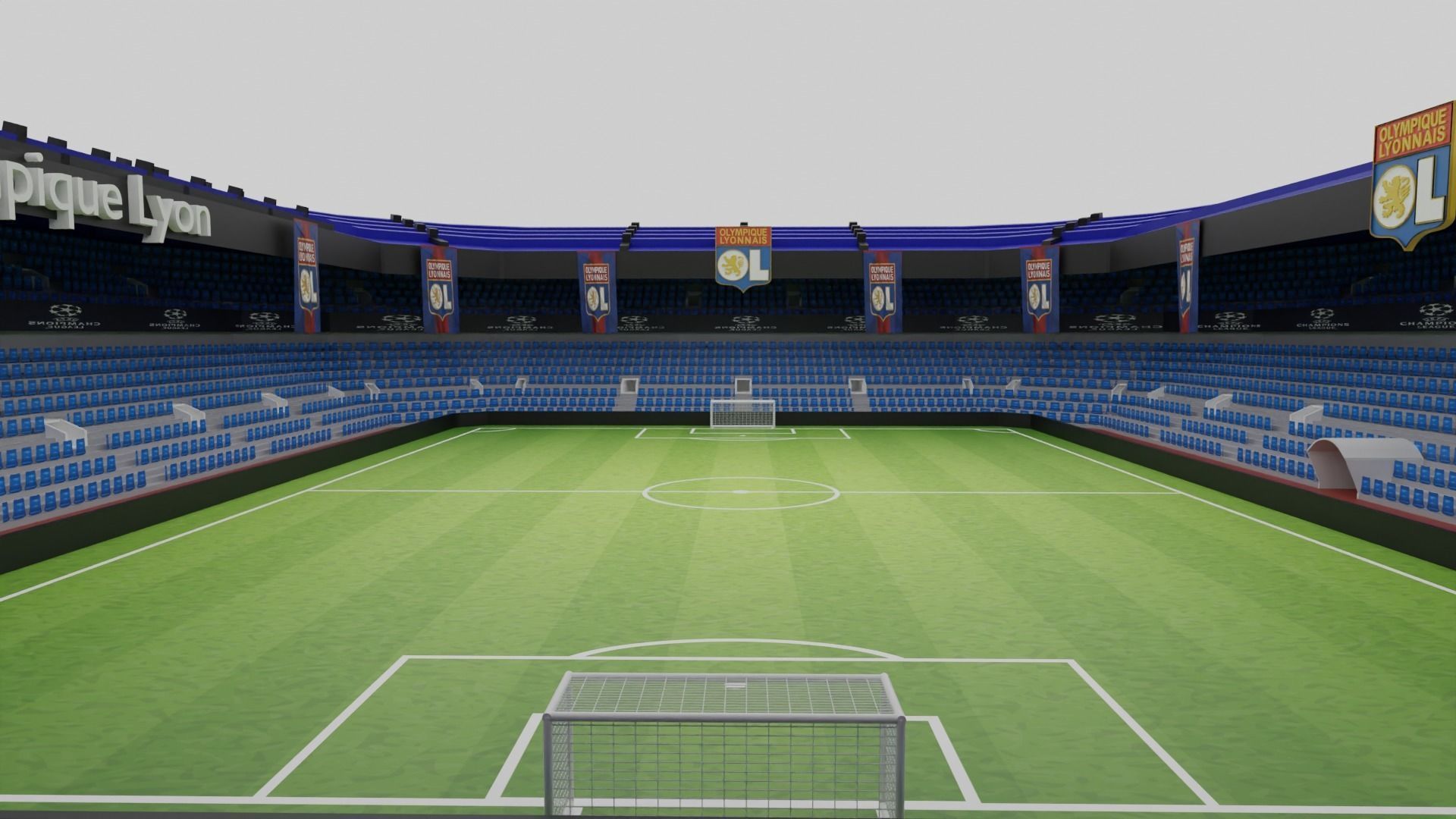 3D model Olympique Lyon Football Stadium VR / AR / low-poly | CGTrader