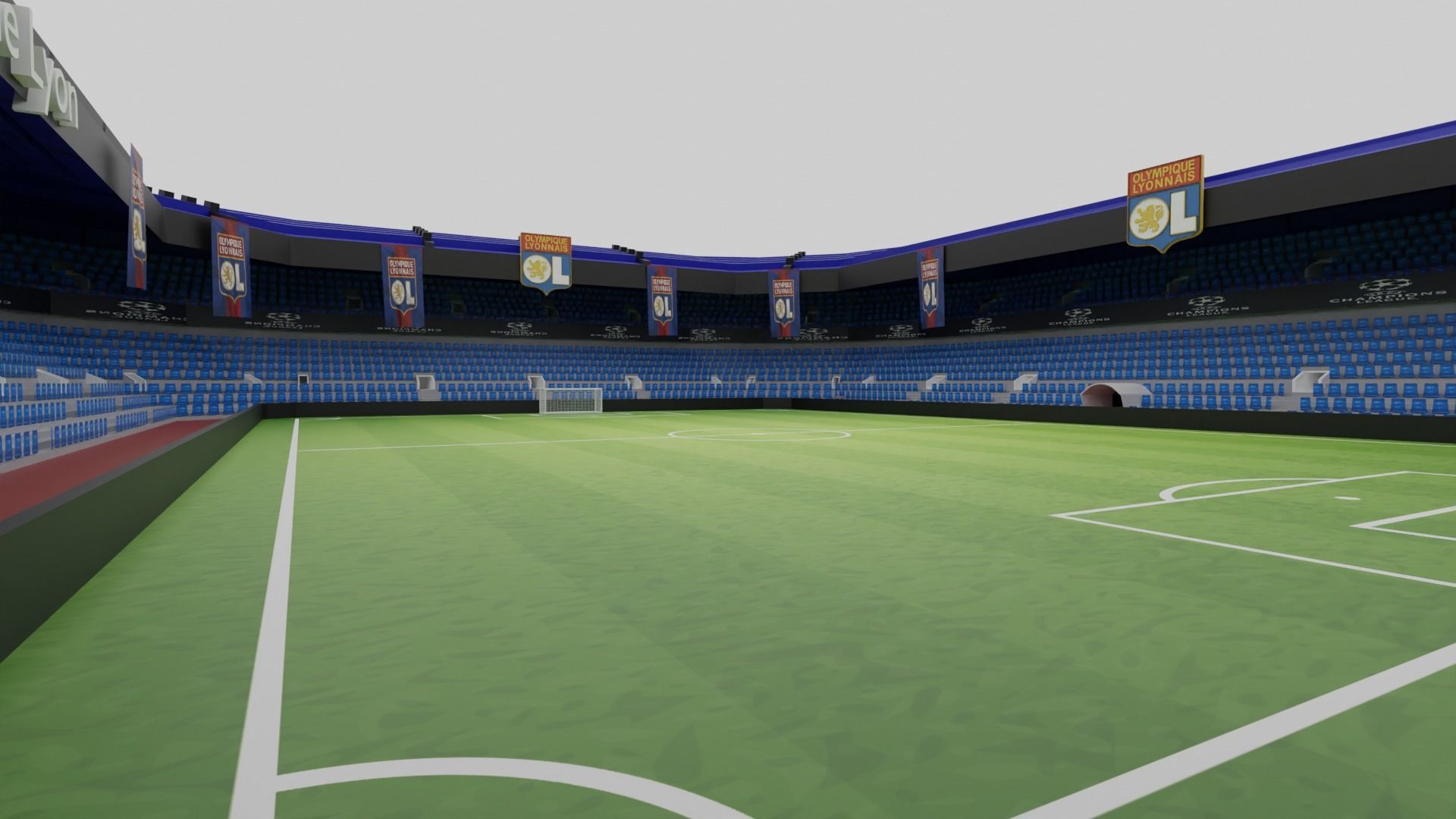 3D model Olympique Lyon Football Stadium VR / AR / low-poly | CGTrader