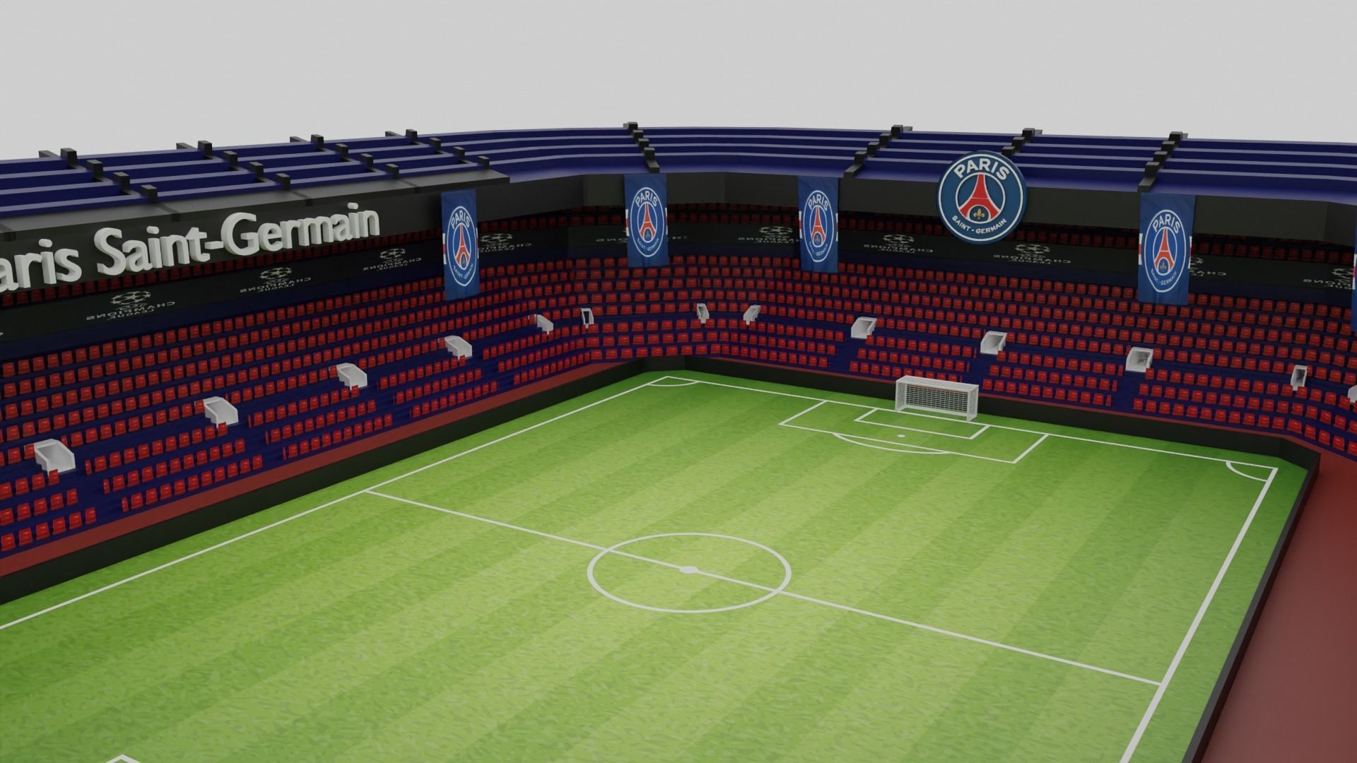 3D model Paris Saint-Germain Football Stadium VR / AR / low-poly | CGTrader