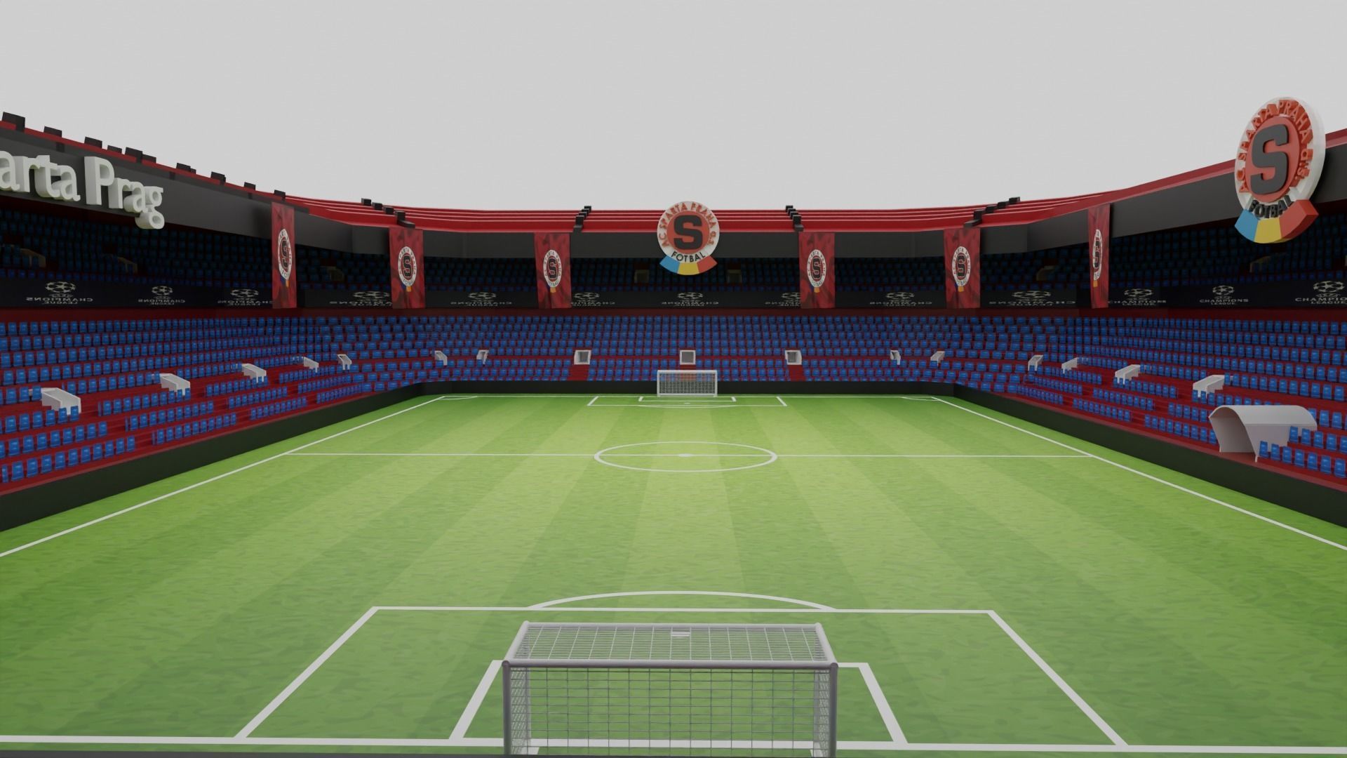 3D model Sparta Prag Football Stadium VR / AR / low-poly | CGTrader
