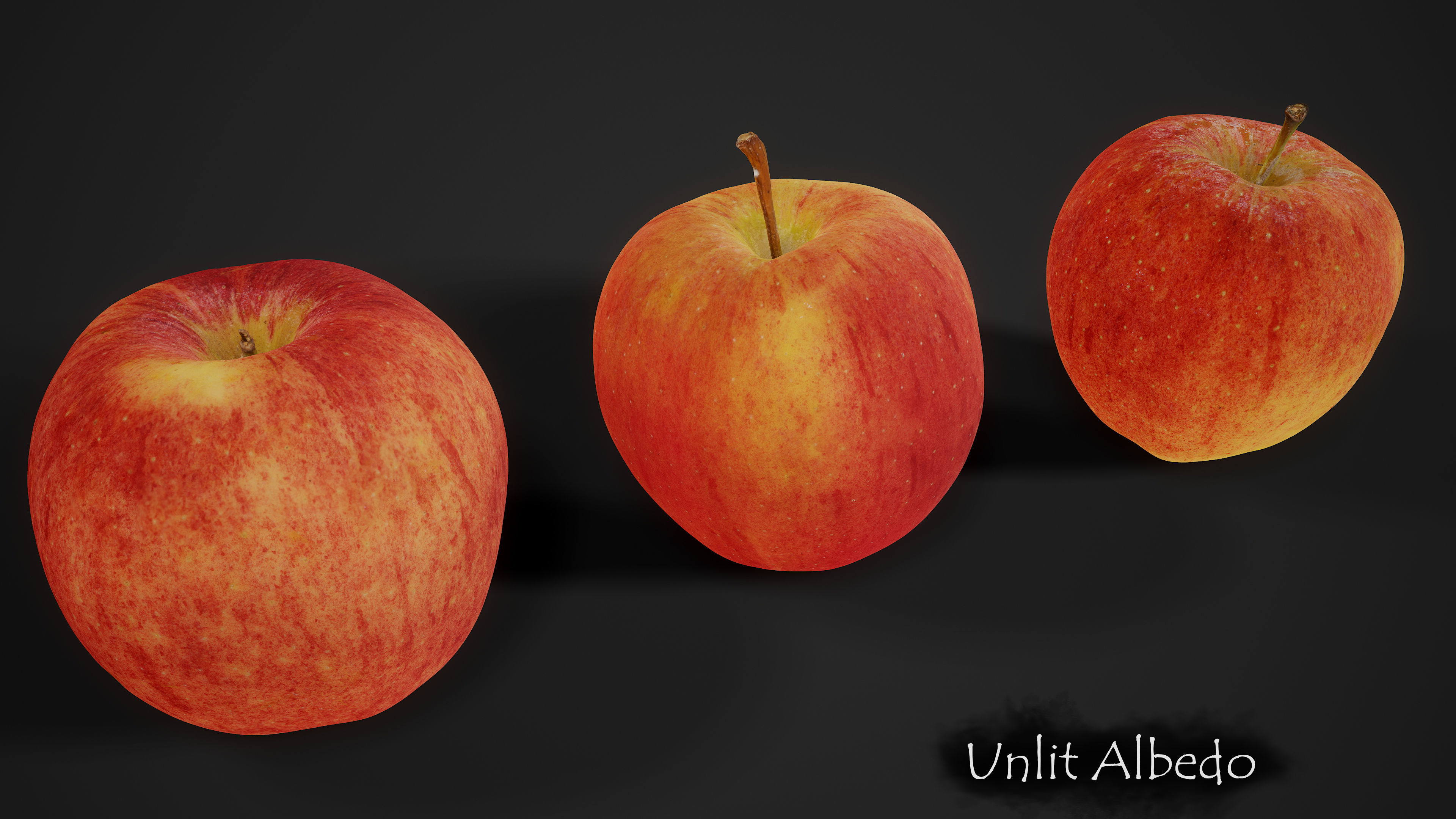 Gala Apples - Free free VR / AR / low-poly 3D model | CGTrader