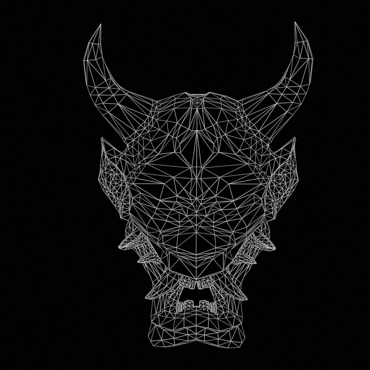 3D model Japanese Demon Mask VR / AR / low-poly | CGTrader