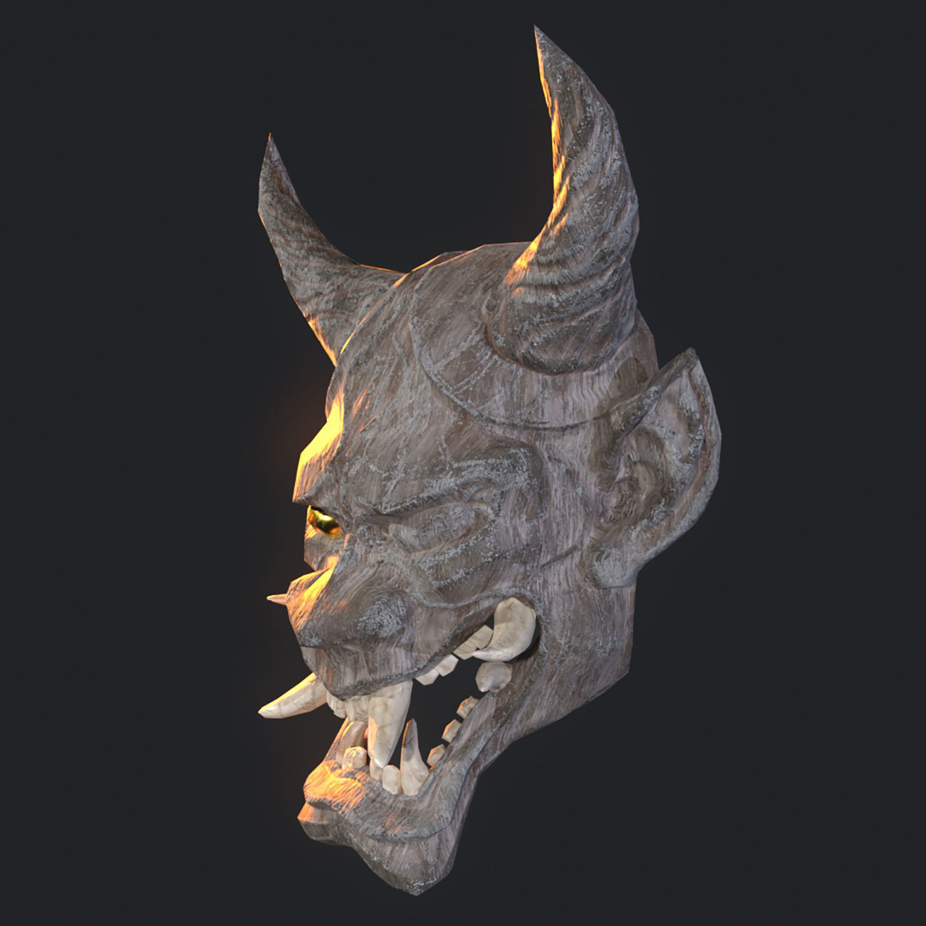 3D model Japanese Demon Mask VR / AR / low-poly | CGTrader