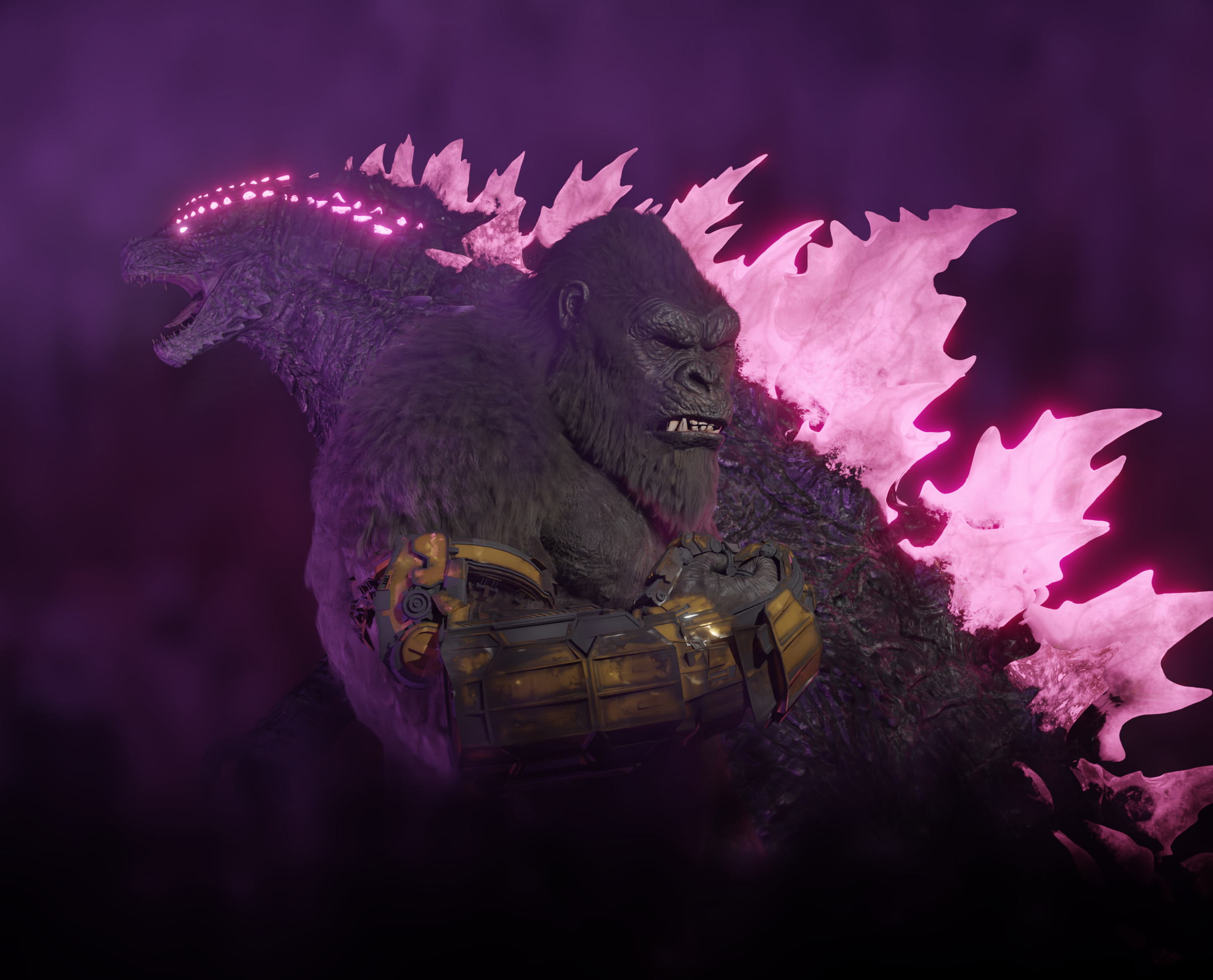 Evolve Godzilla and Kong 3D model free 3D model animated rigged | CGTrader