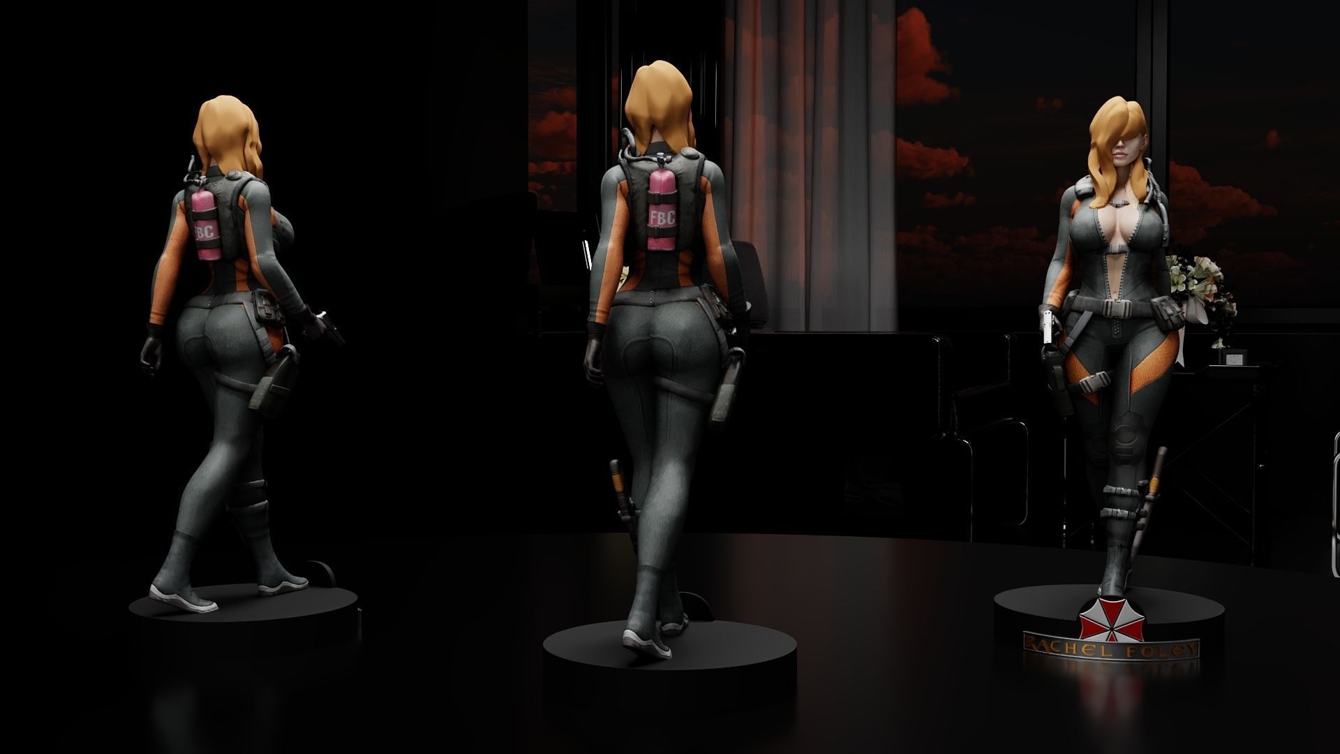 Rachel Foley - Resident Evil - Collectible Rare Model 3D model 3D ...