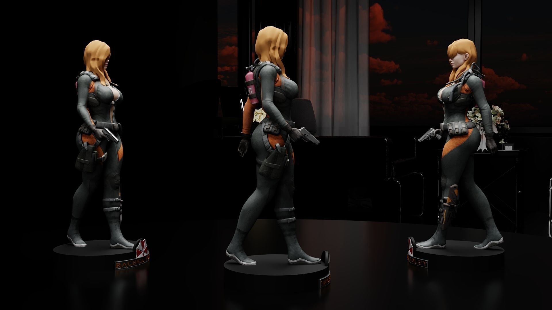 Rachel Foley - Resident Evil - Collectible Rare Model 3D model 3D ...