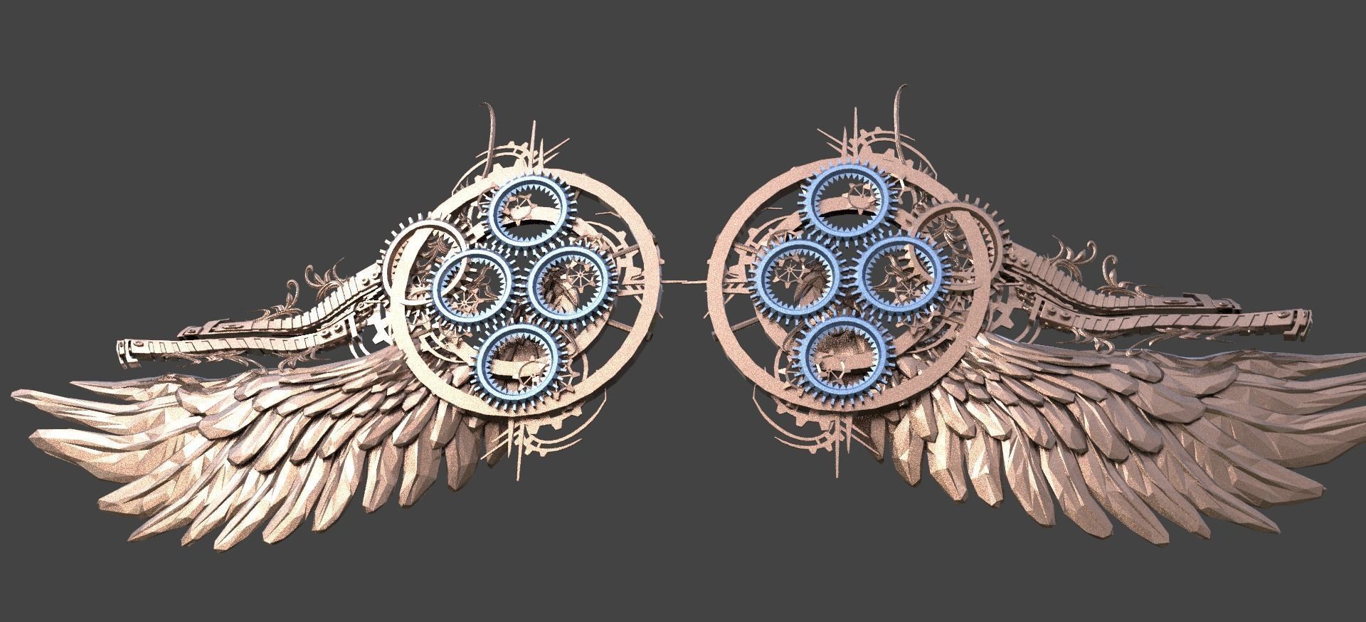 3D model Ancient Biblical cog wings VR / AR / low-poly | CGTrader