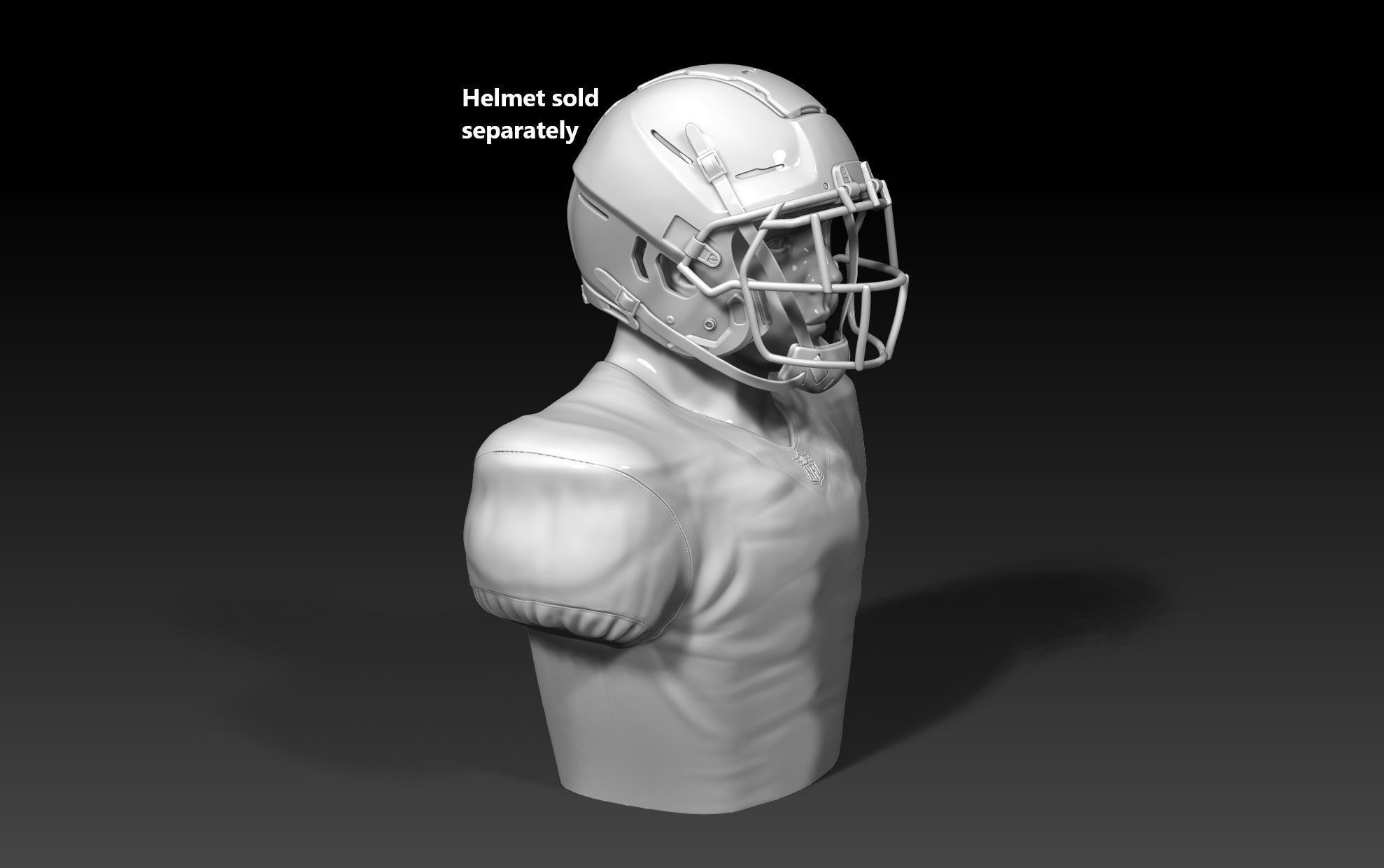 Long NFL Football Helmet Stand with Face 3D model 3D printable | CGTrader