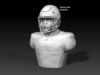 Long NFL Football Helmet Stand with Face 3D model 3D printable | CGTrader
