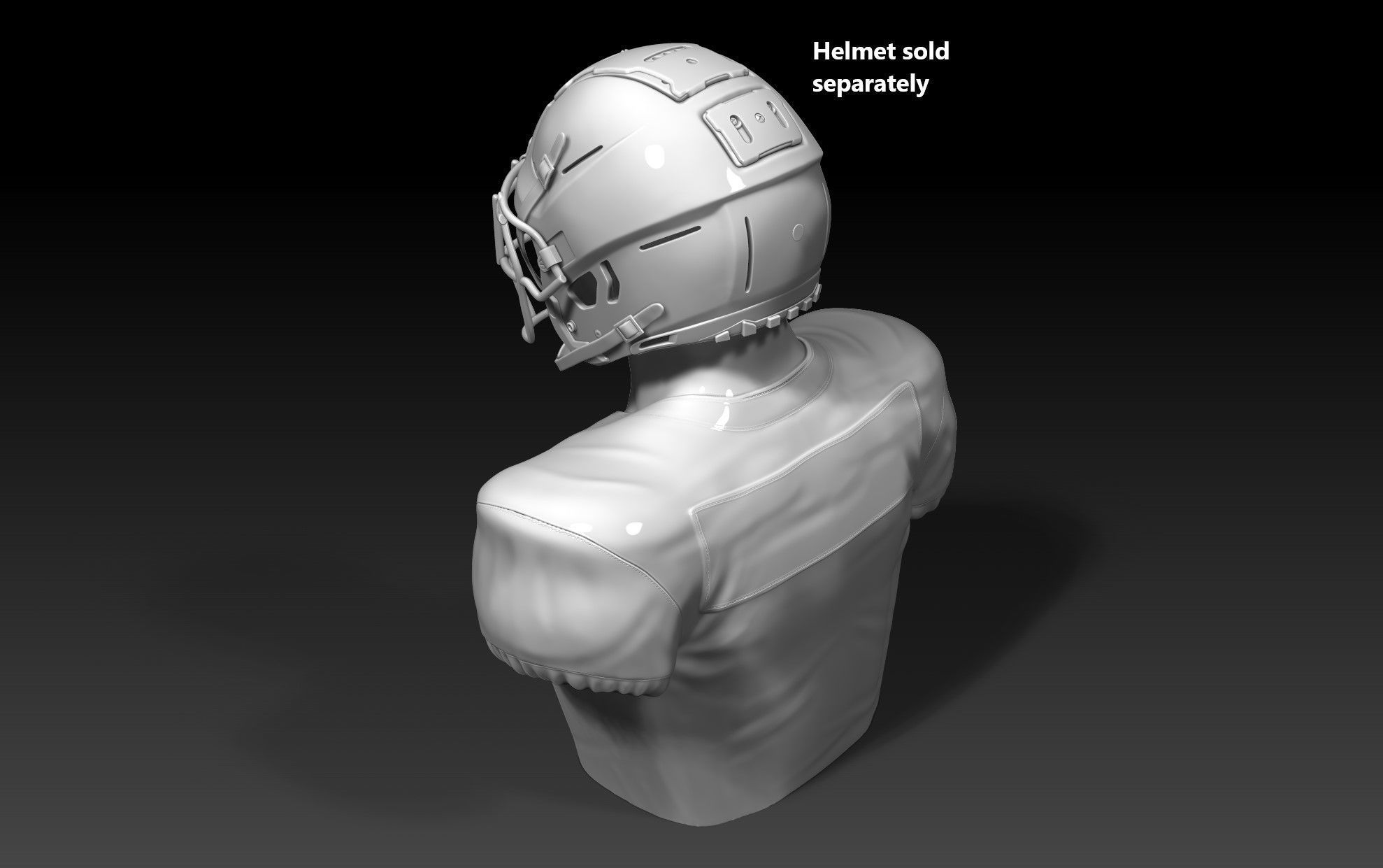 Long NFL Football Helmet Stand with Face 3D model 3D printable | CGTrader