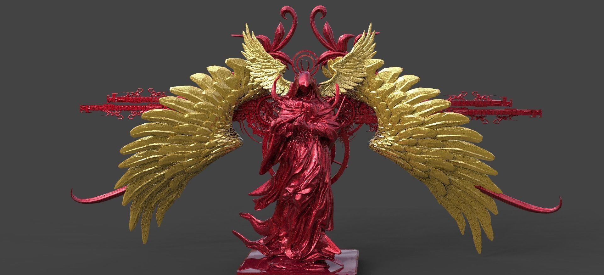 Rome Fallen angel design 3D model | CGTrader