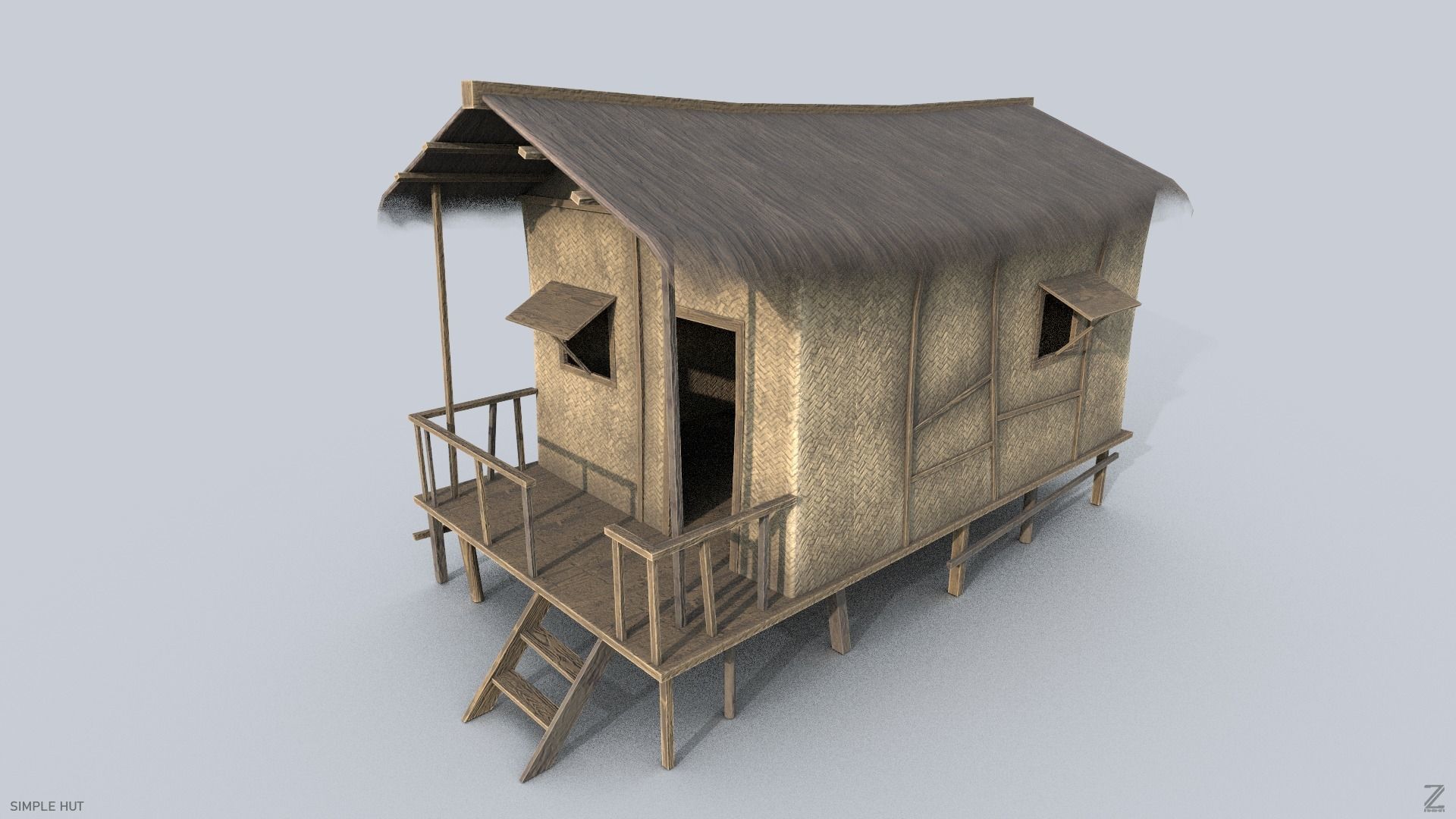 3D model Simple hut VR / AR / low-poly | CGTrader