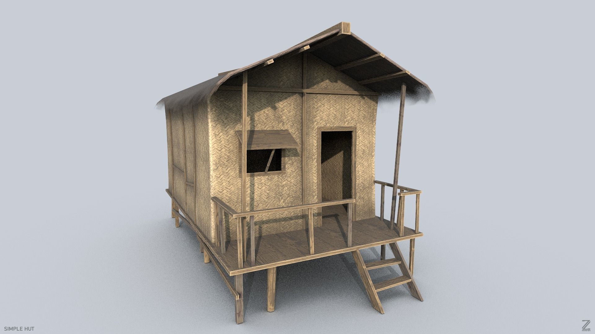 3D model Simple hut VR / AR / low-poly | CGTrader