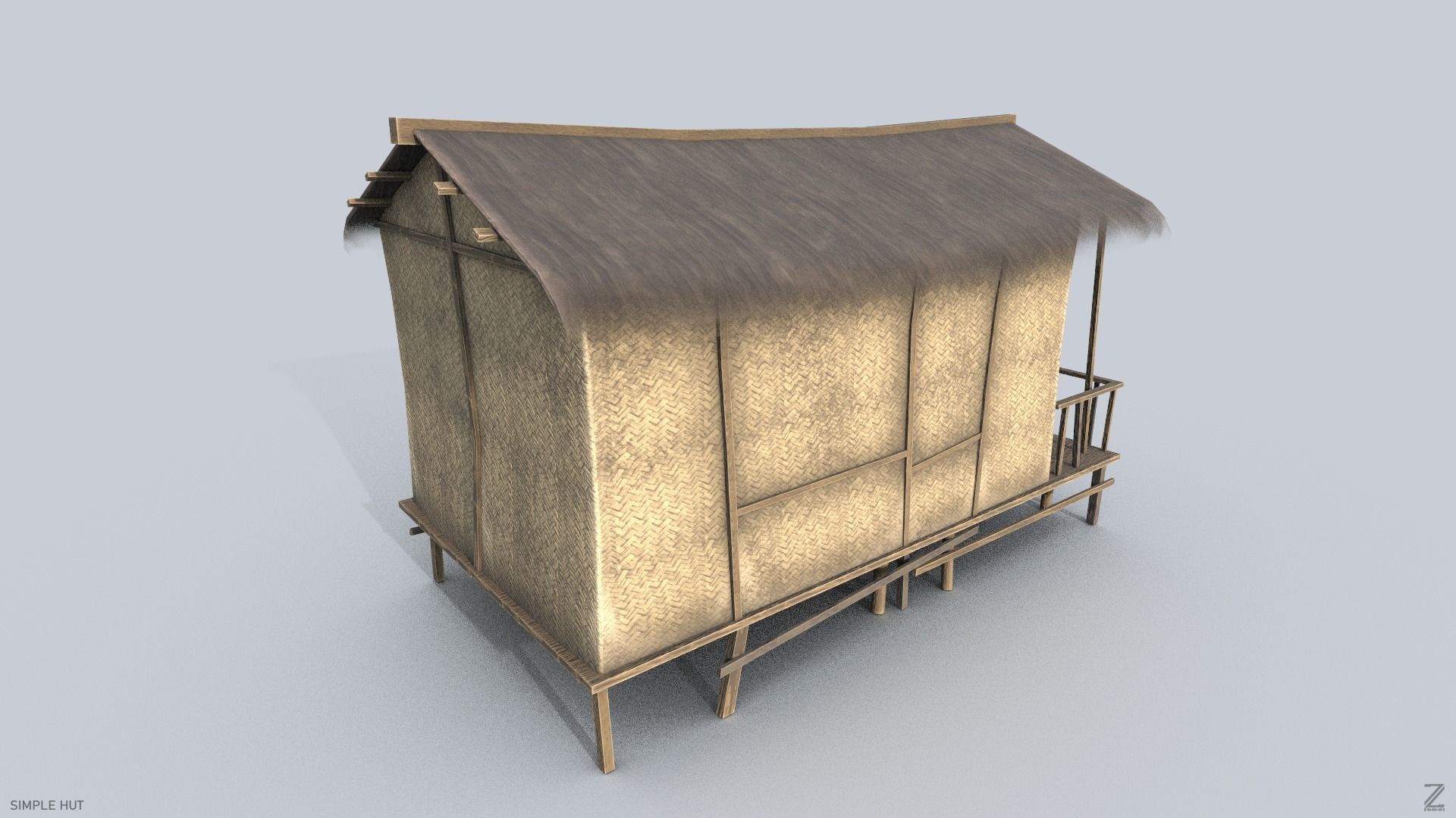 3D model Simple hut VR / AR / low-poly | CGTrader