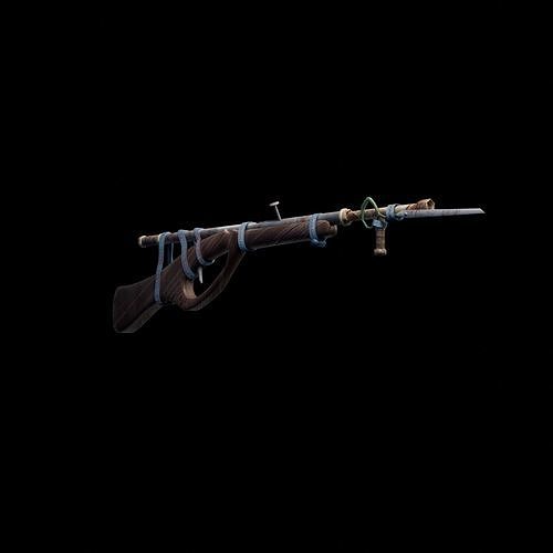 3D model Rust Handmade Rifle VR / AR / low-poly | CGTrader