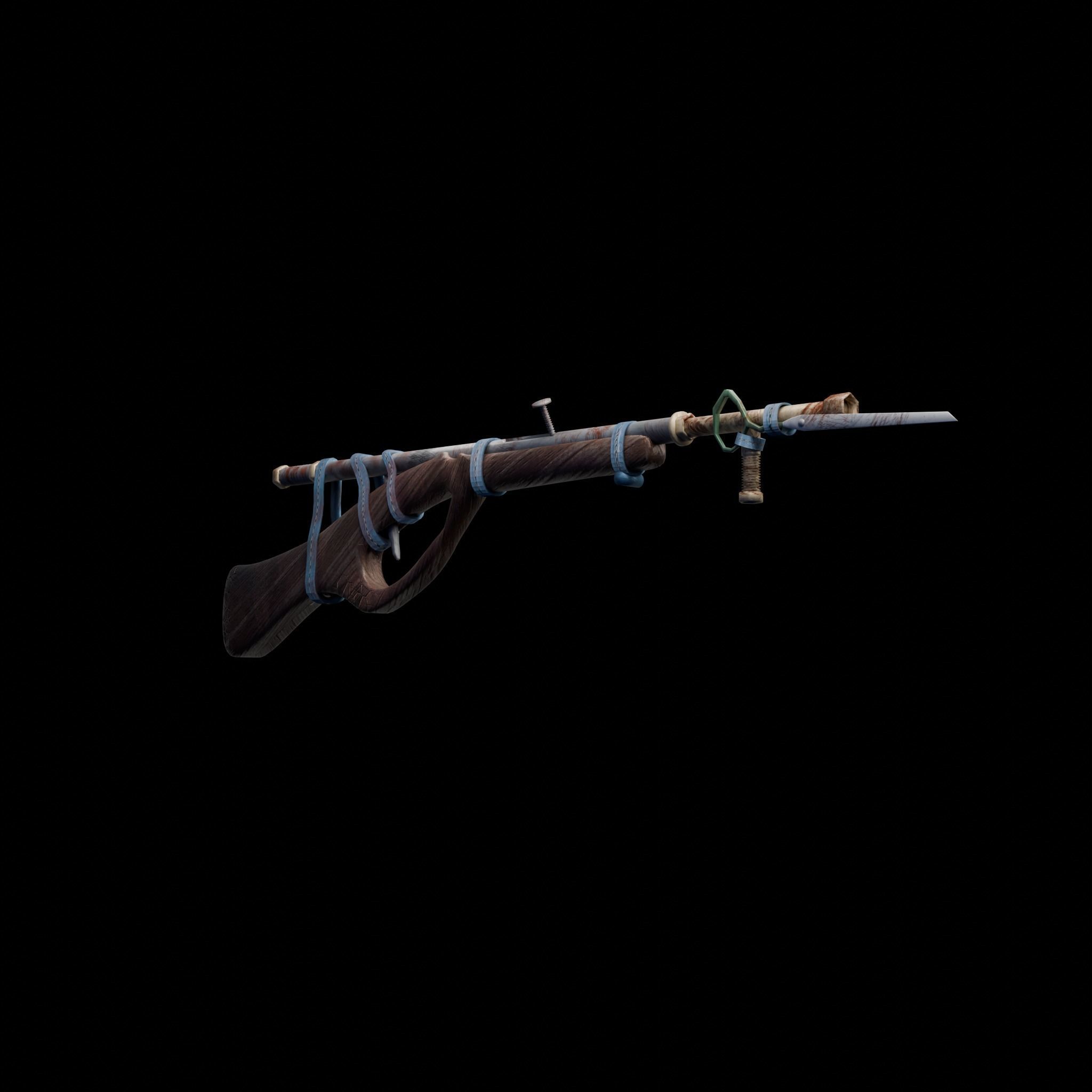 3D model Rust Handmade Rifle VR / AR / low-poly | CGTrader