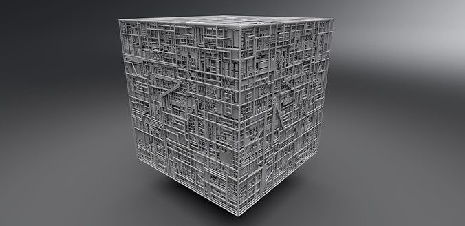Borg Cube Scale model 3D model 3D printable | CGTrader