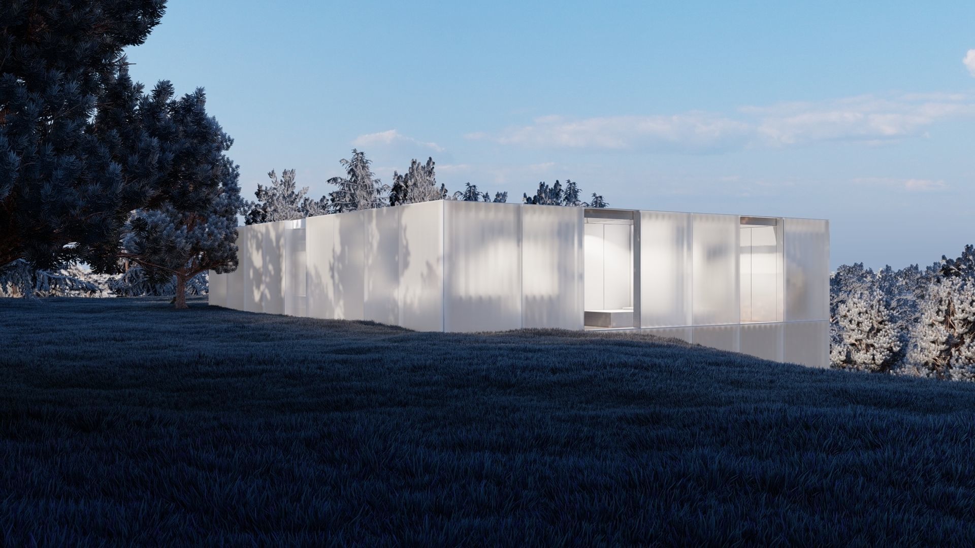 Modern Glass House 3D model | CGTrader