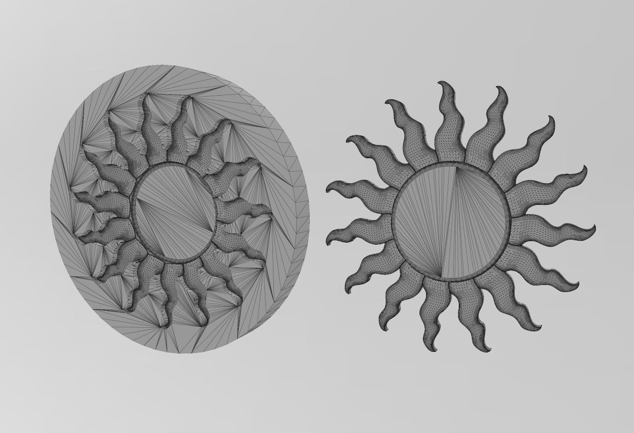 Mold sun onlay relief 3D model 3D printable | CGTrader