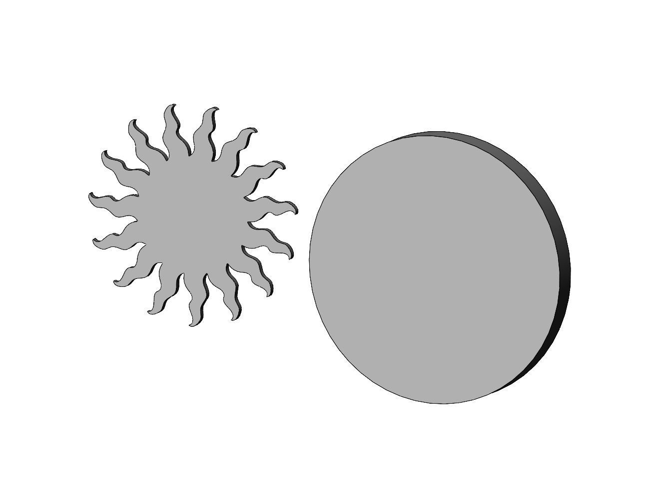 Mold sun onlay relief 3D model 3D printable | CGTrader