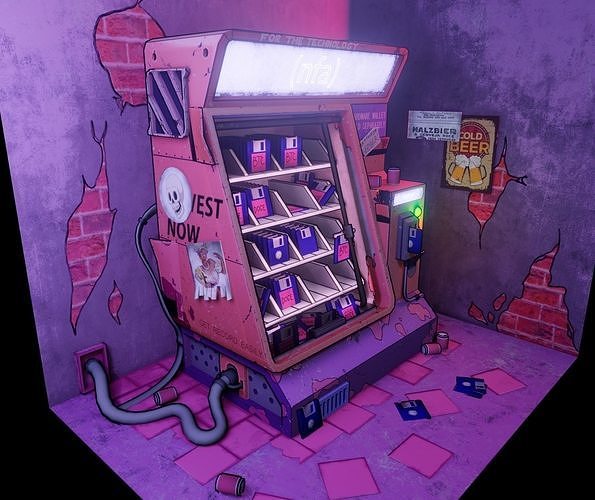 3D model Sci-fi Vending Machine VR / AR / low-poly | CGTrader