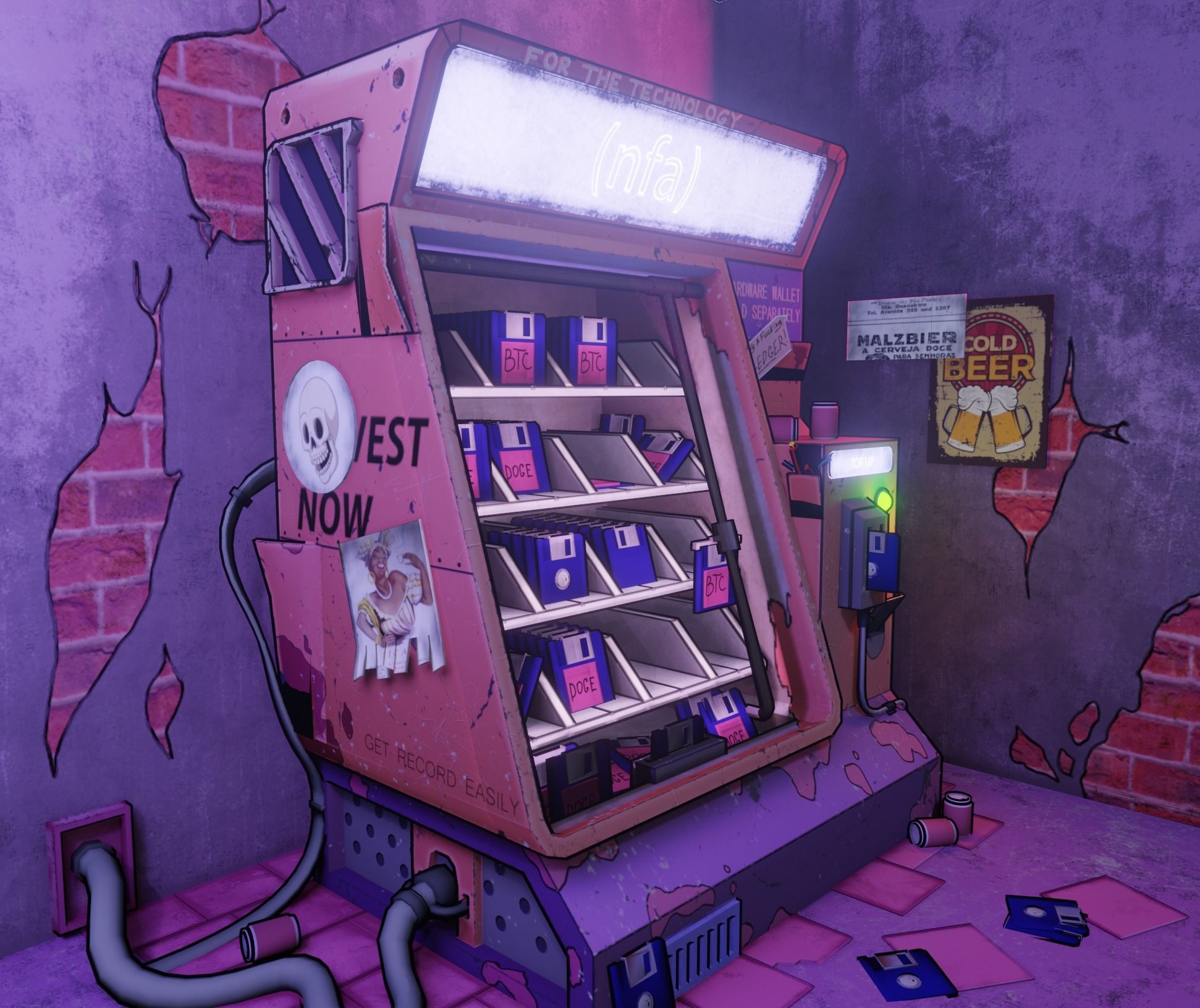 3D model Sci-fi Vending Machine VR / AR / low-poly | CGTrader