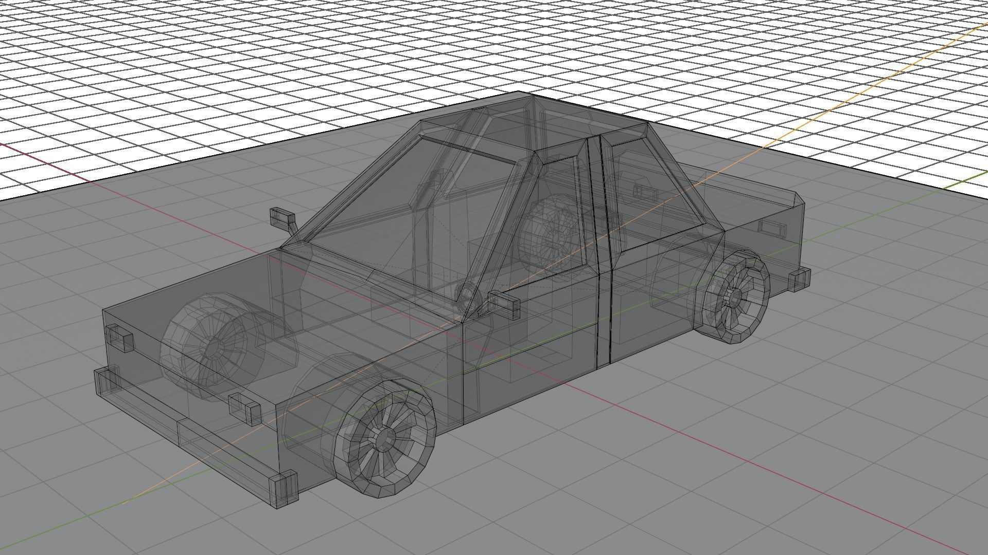 3D model Low Poly Sedan Car VR / AR / low-poly | CGTrader