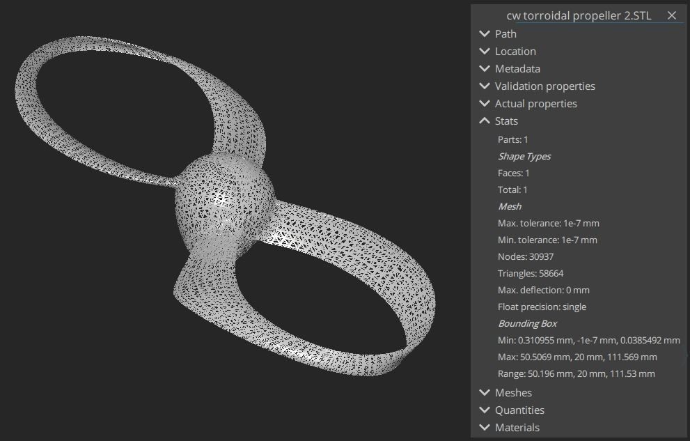 Toroidal propeller for drones and planes 3D model 3D printable | CGTrader