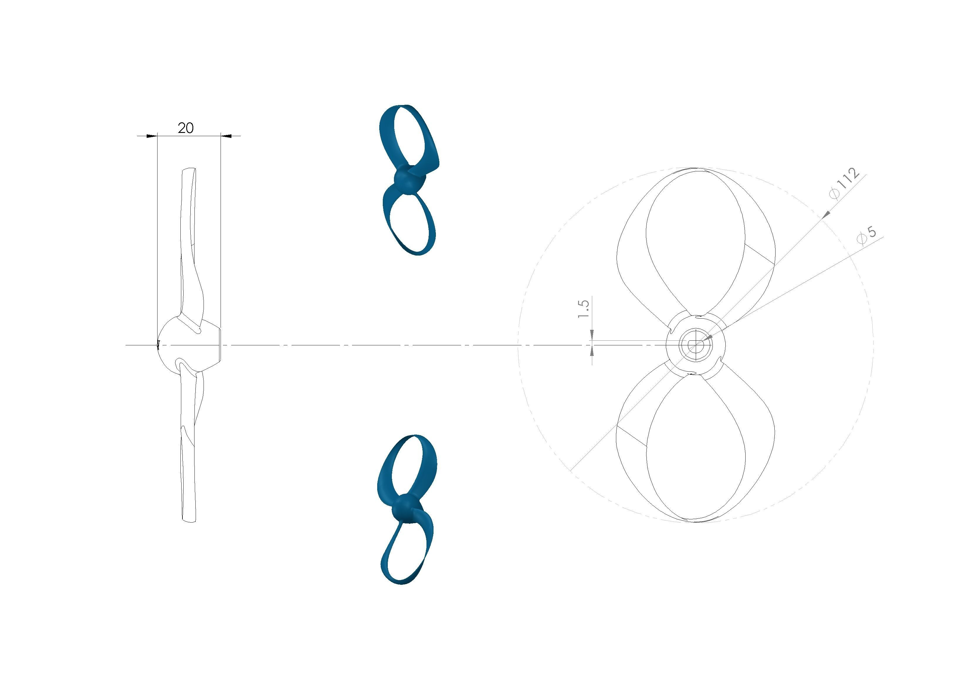 Toroidal propeller for drones and planes 3D model 3D printable | CGTrader