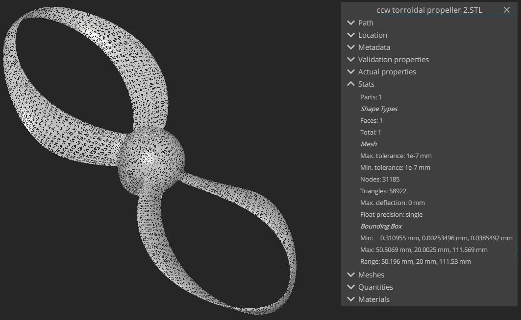 Toroidal propeller for drones and planes 3D model 3D printable | CGTrader