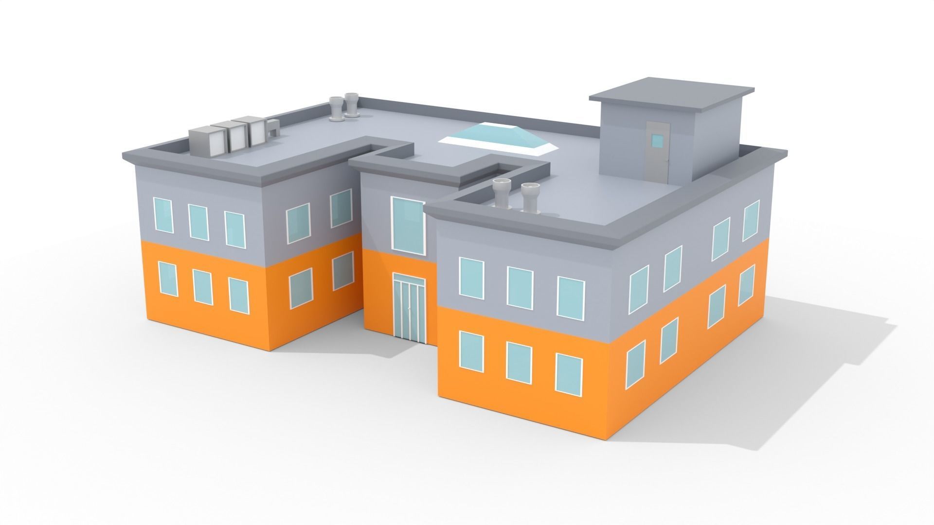 3D model Factory Building C VR / AR / low-poly | CGTrader