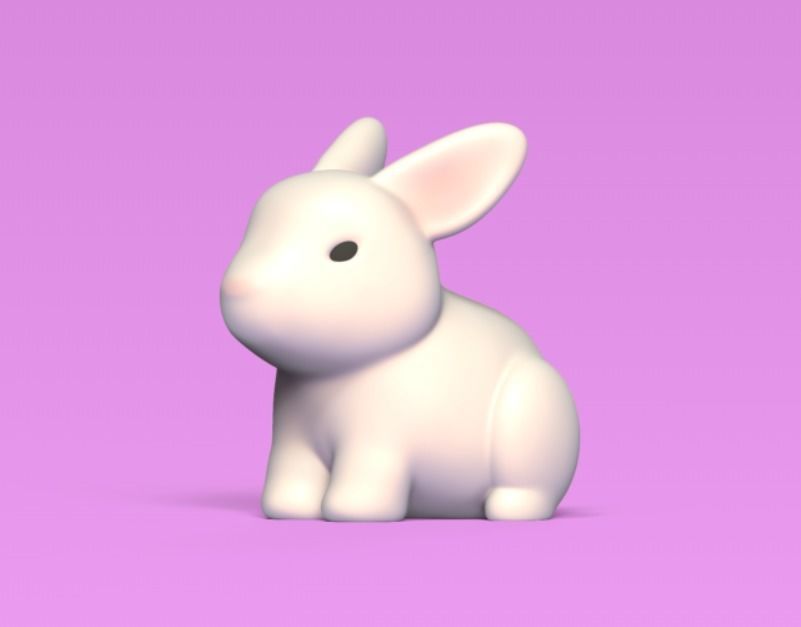 Sitting Bunny 3D model 3D printable | CGTrader