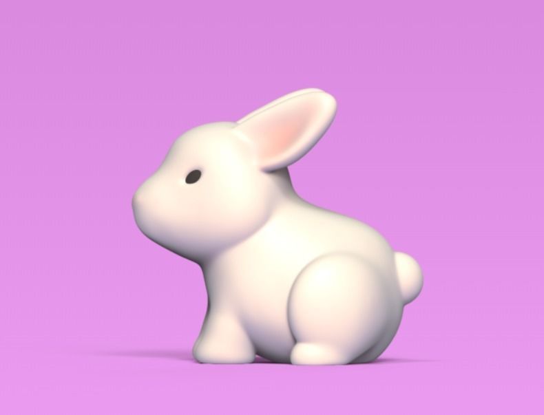 Sitting Bunny 3D model 3D printable | CGTrader