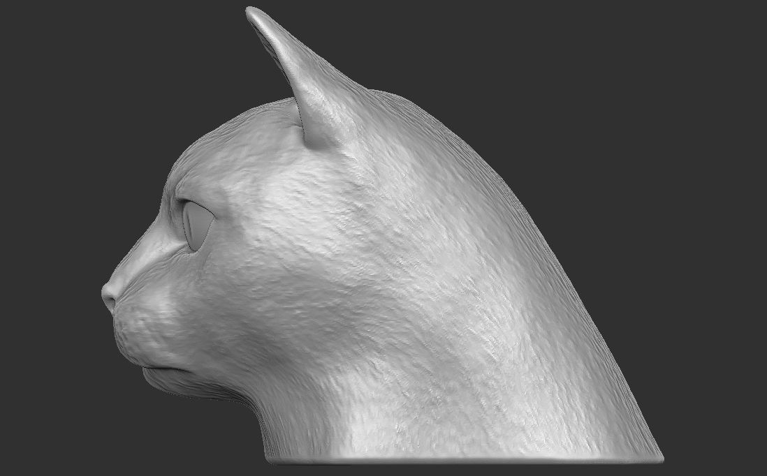 Russian Blue cat head for 3D printing 3D model 3D printable | CGTrader