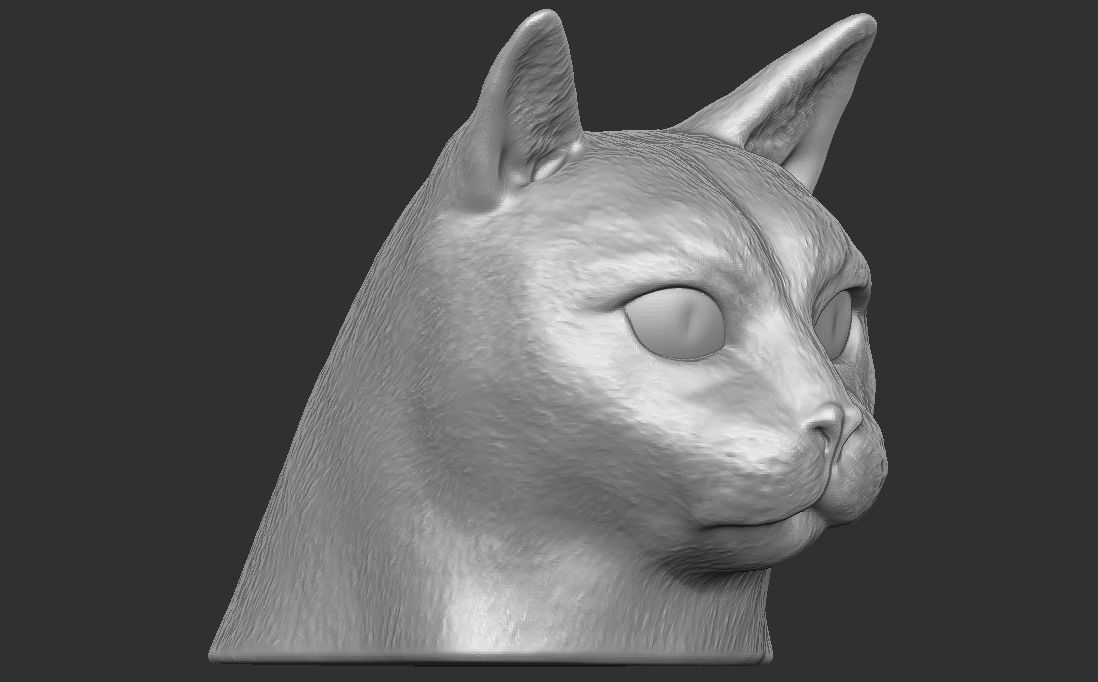 Russian Blue cat head for 3D printing 3D model 3D printable | CGTrader