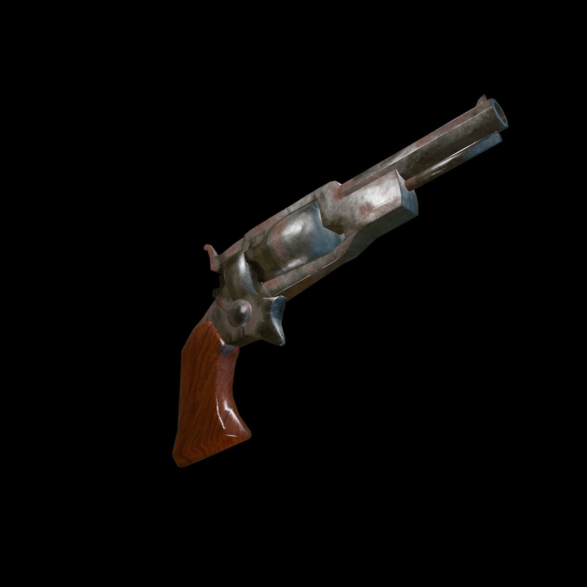 3D model RustRevolver VR / AR / low-poly | CGTrader