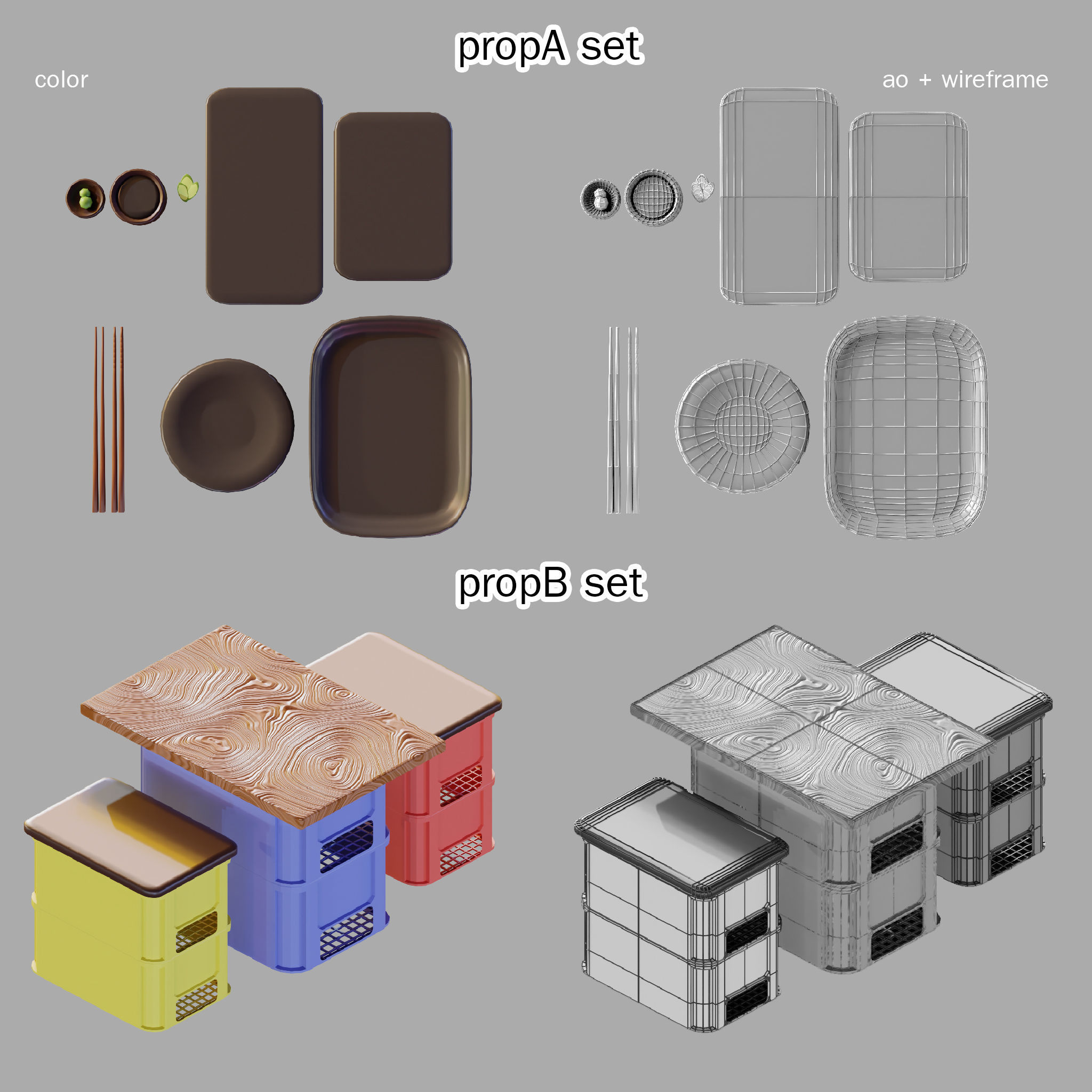 3D model Sushi 3D Model Pack VR / AR / low-poly | CGTrader