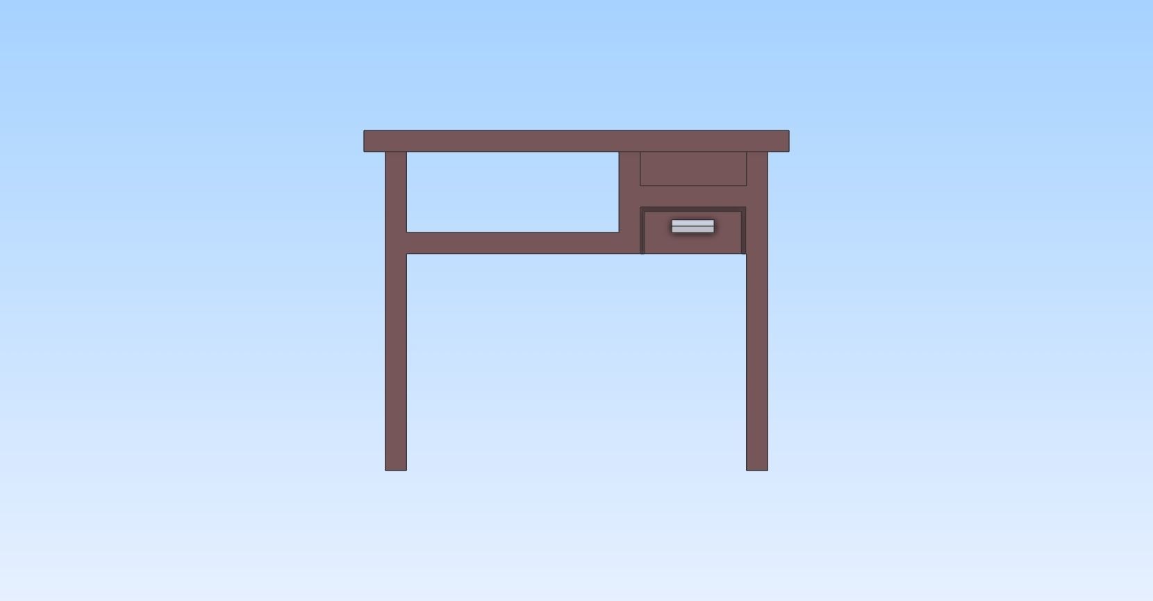 4 Simple Office Desk Pack 3D model 3D printable | CGTrader