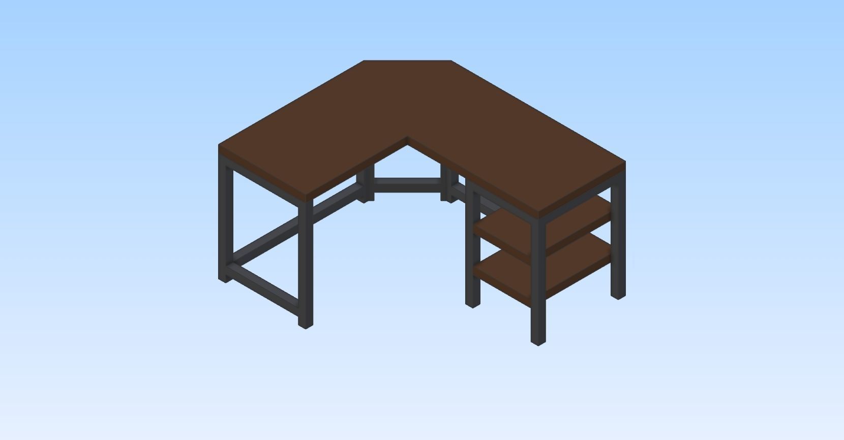4 Simple Office Desk Pack 3D model 3D printable | CGTrader